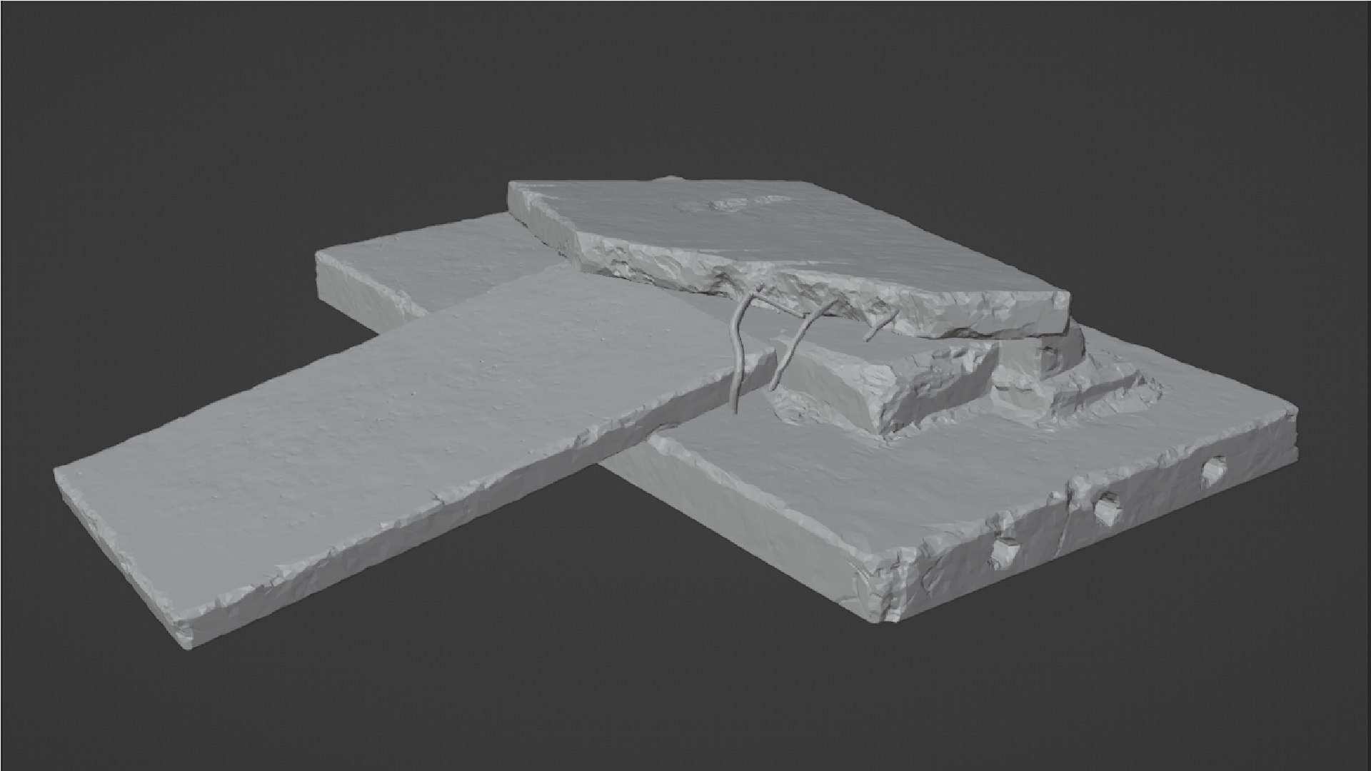 3D Destroyed Concrete Slab Model - TurboSquid 2253724