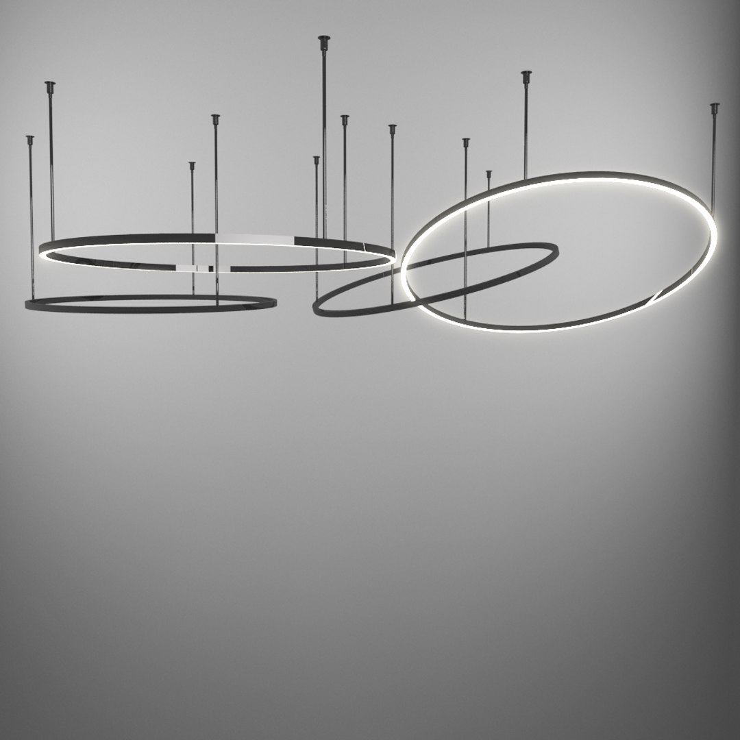 3D Circular Light Pendant Lamp Model - TurboSquid 1315804
