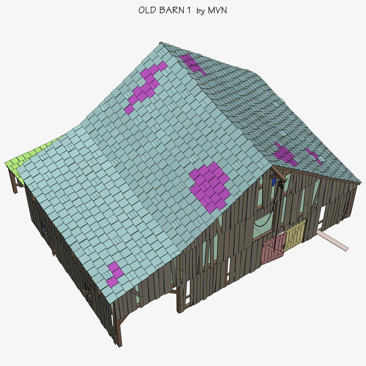 old barn 3d model