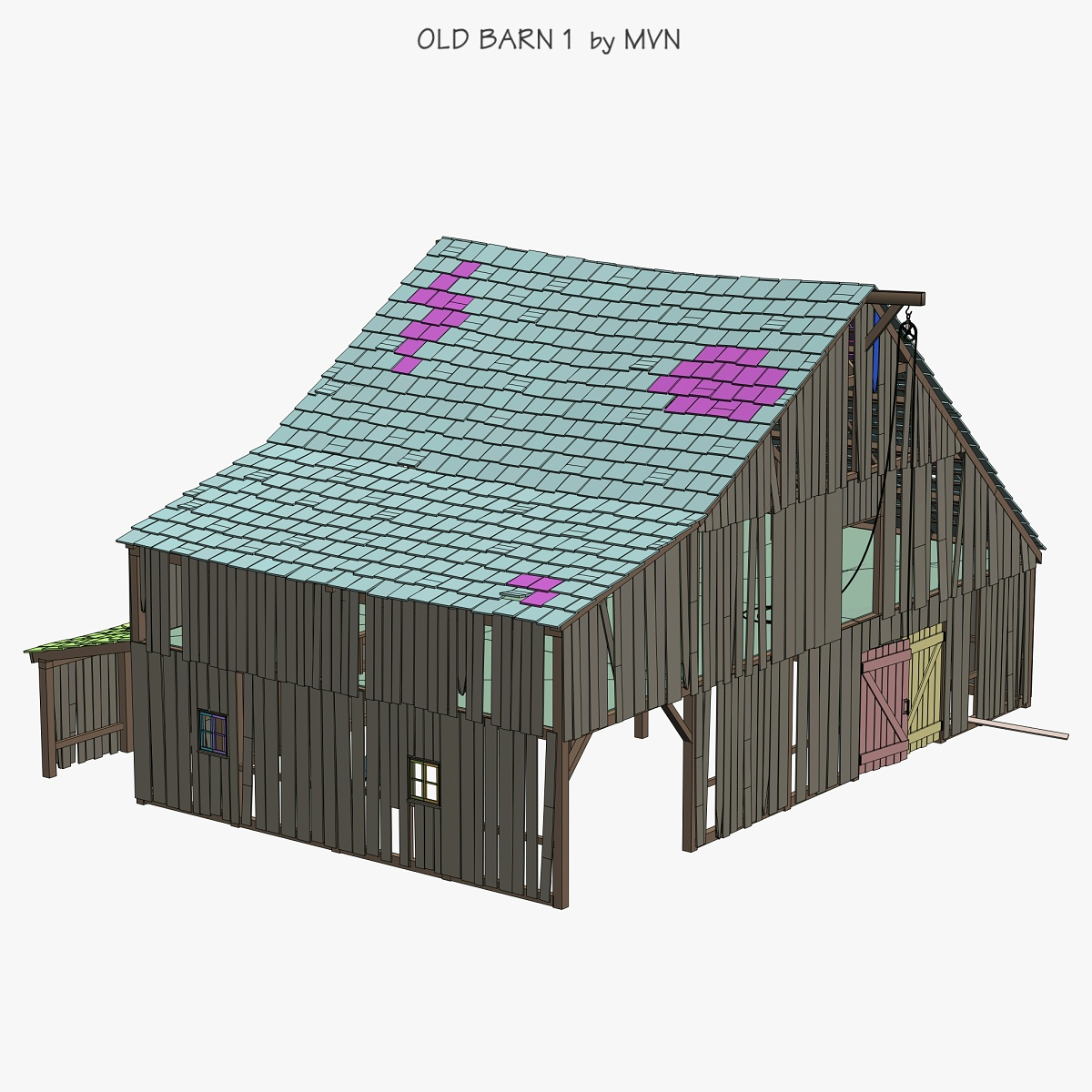 old barn 3d model