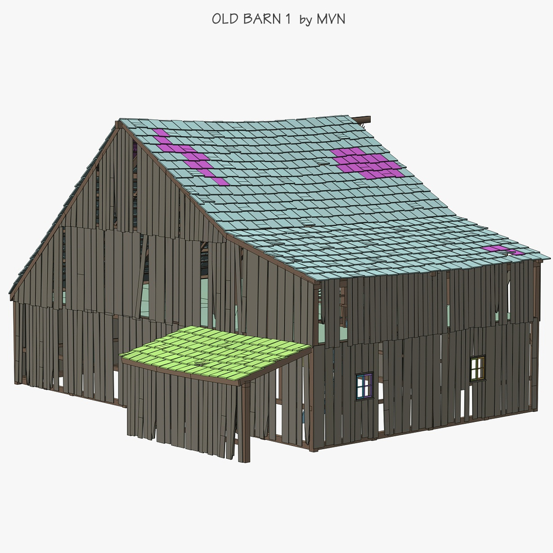 old barn 3d model