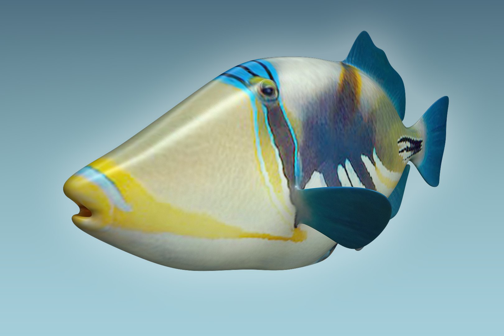 3D trigerfish fish - TurboSquid 1206201