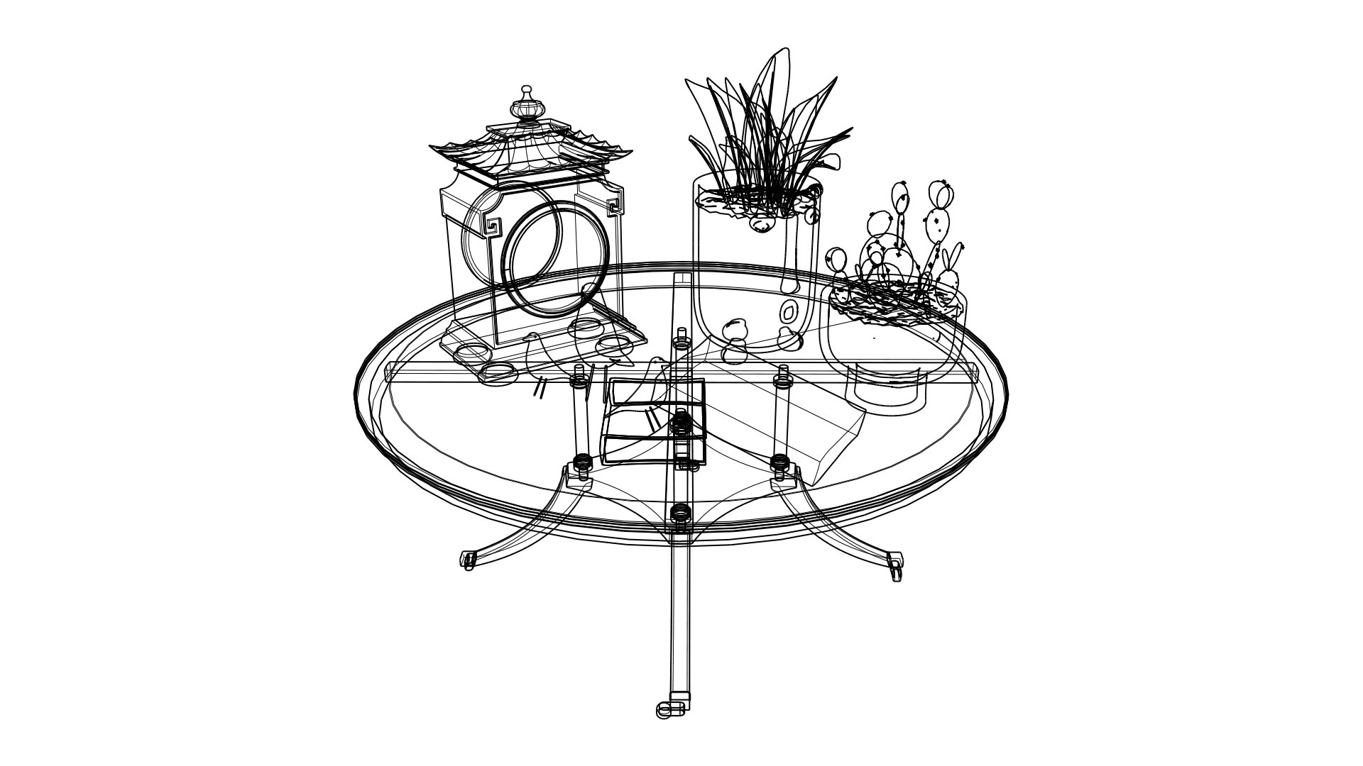 Art Deco Table Decor Model - TurboSquid 2289077