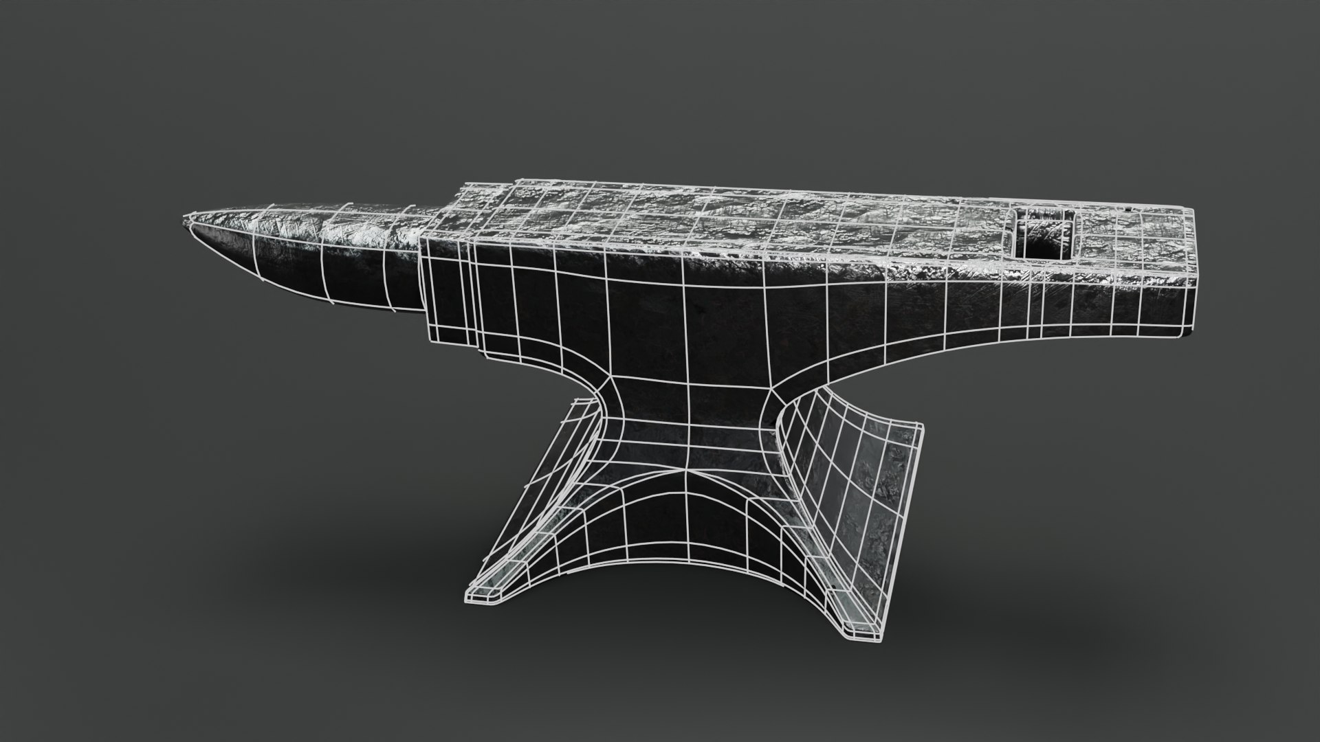 Blacksmith anvil with hammer in low-poly 3D model - TurboSquid 1724124