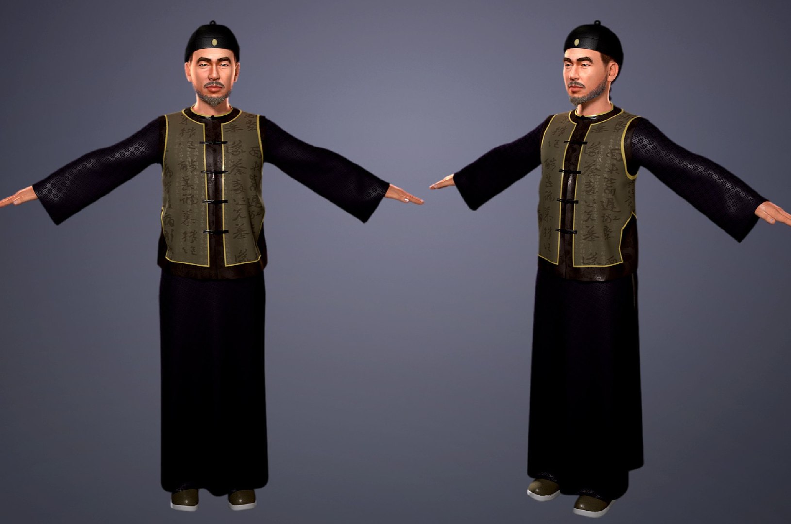 Chinese Ancient Qing Dynasty Master Model - TurboSquid 2203084