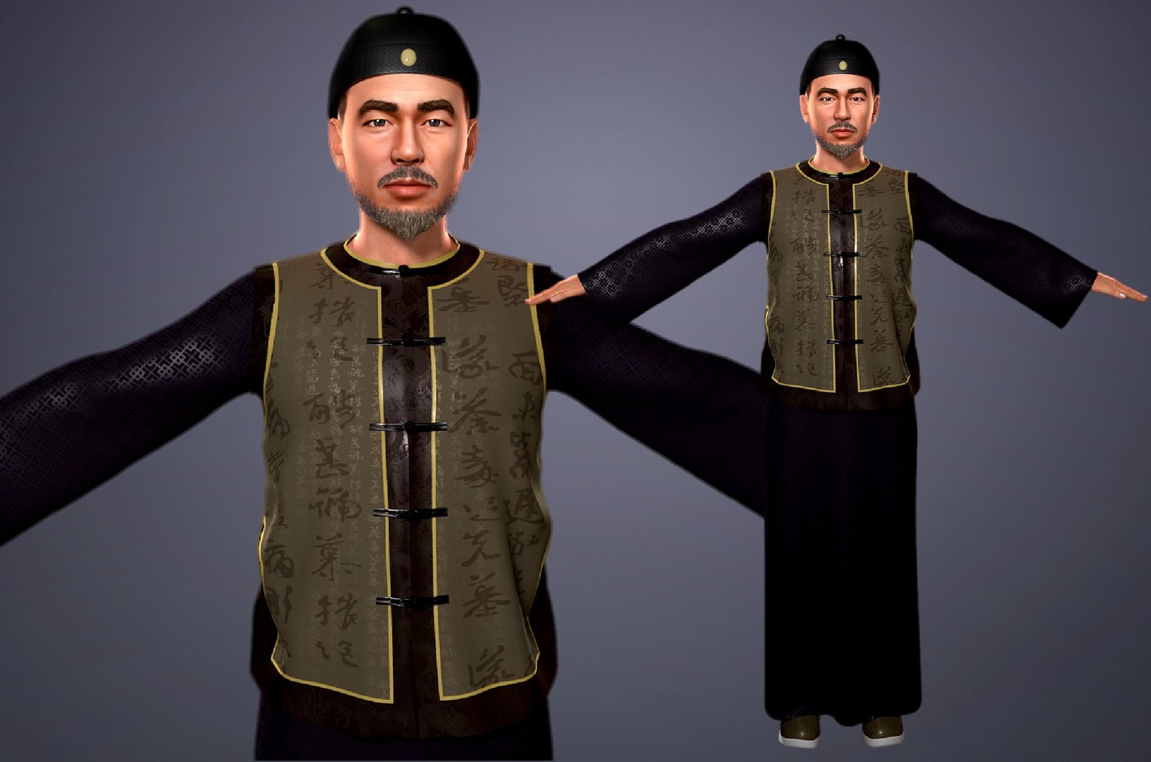 Chinese Ancient Qing Dynasty Master Model - TurboSquid 2203084