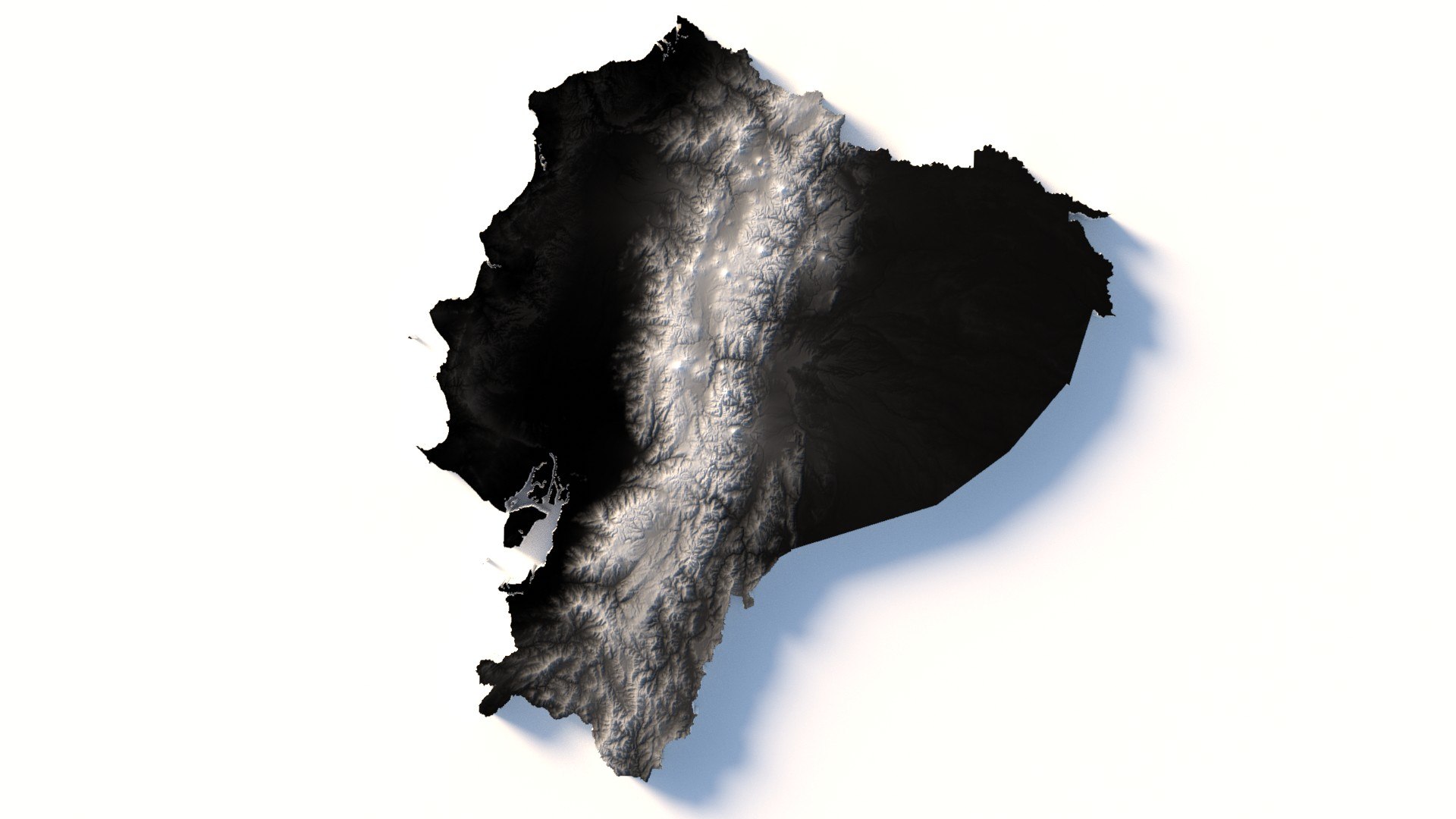 3D Ecuador Terrain Map Model - TurboSquid 2336026