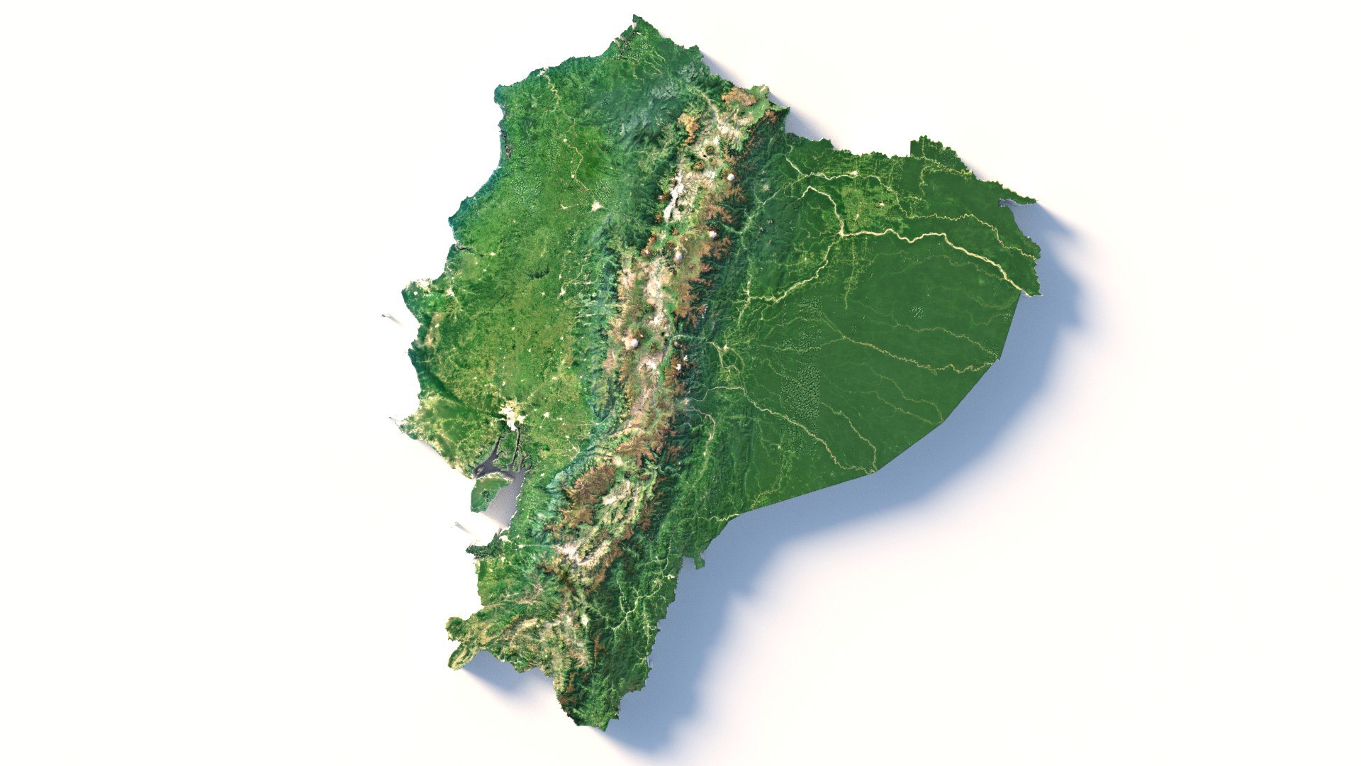 3D Ecuador Terrain Map Model - TurboSquid 2336026