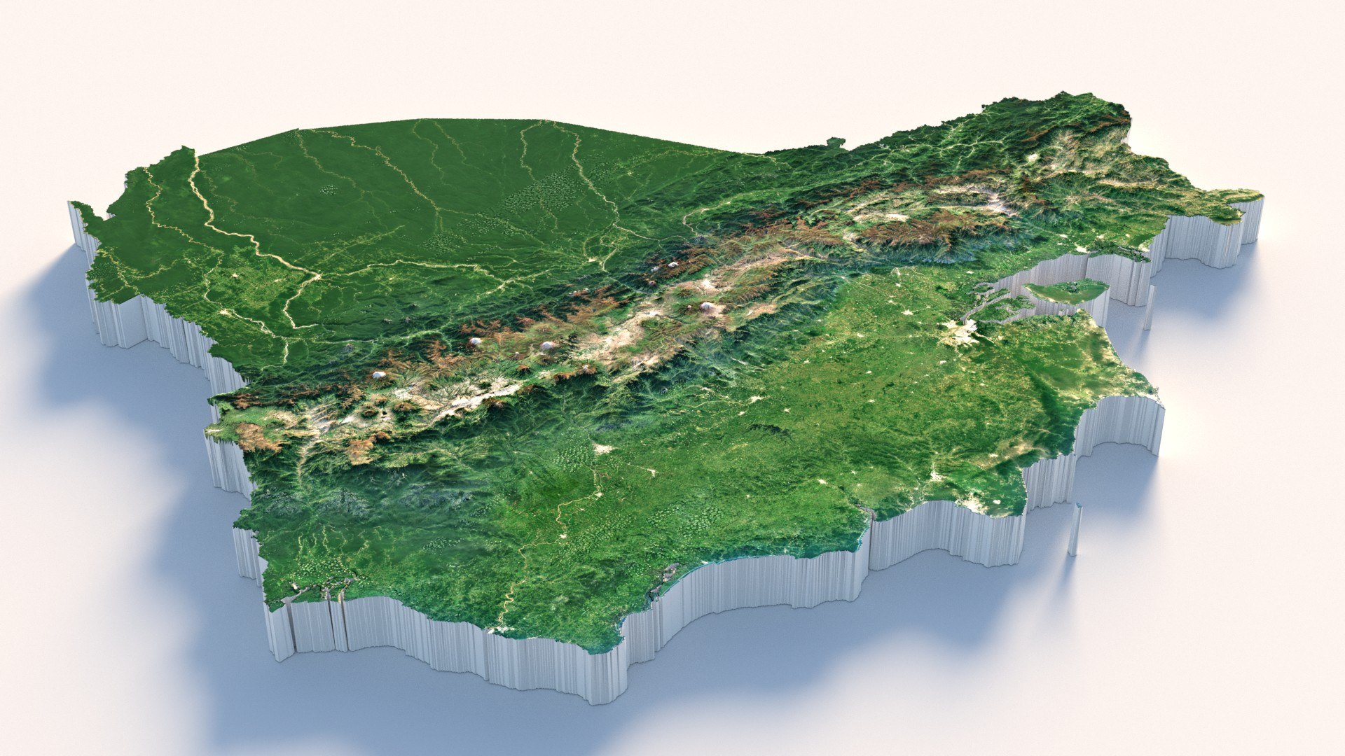 3D Ecuador Terrain Map Model - TurboSquid 2336026