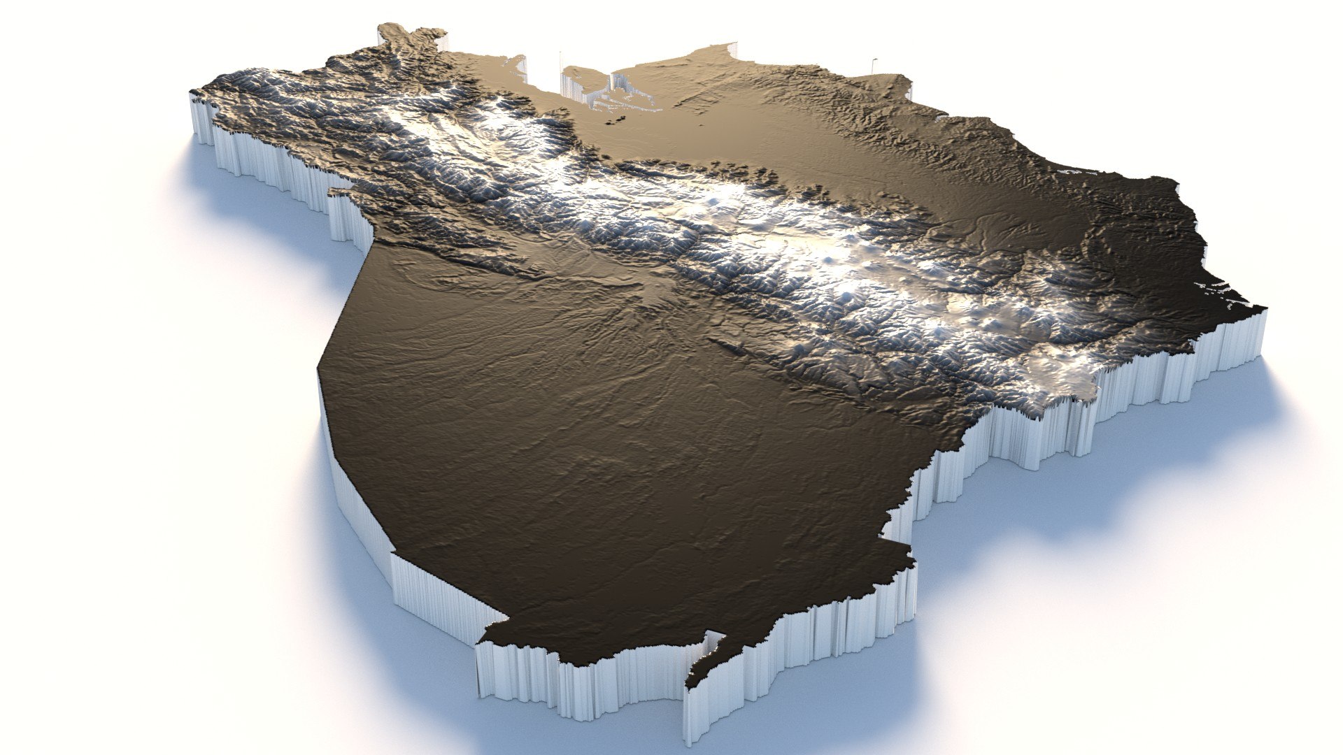 3D Ecuador Terrain Map Model - TurboSquid 2336026