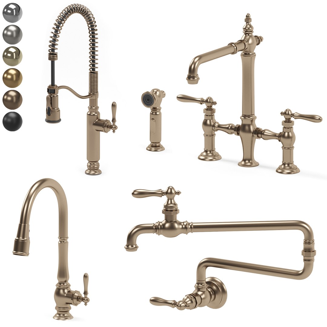 3D KOHLER Kitchen Faucet Collection 01 - TurboSquid 2193260