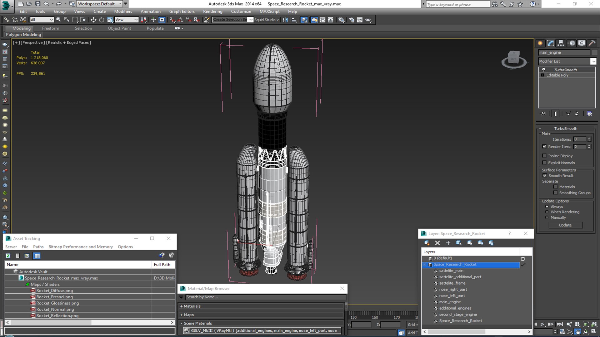 3D Space Research Rocket Model - TurboSquid 2123559
