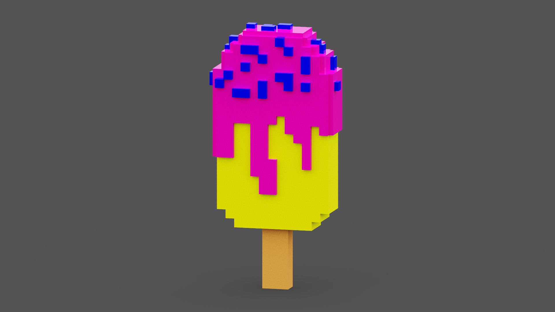 3D Voxel Ice Cream - TurboSquid 2068442