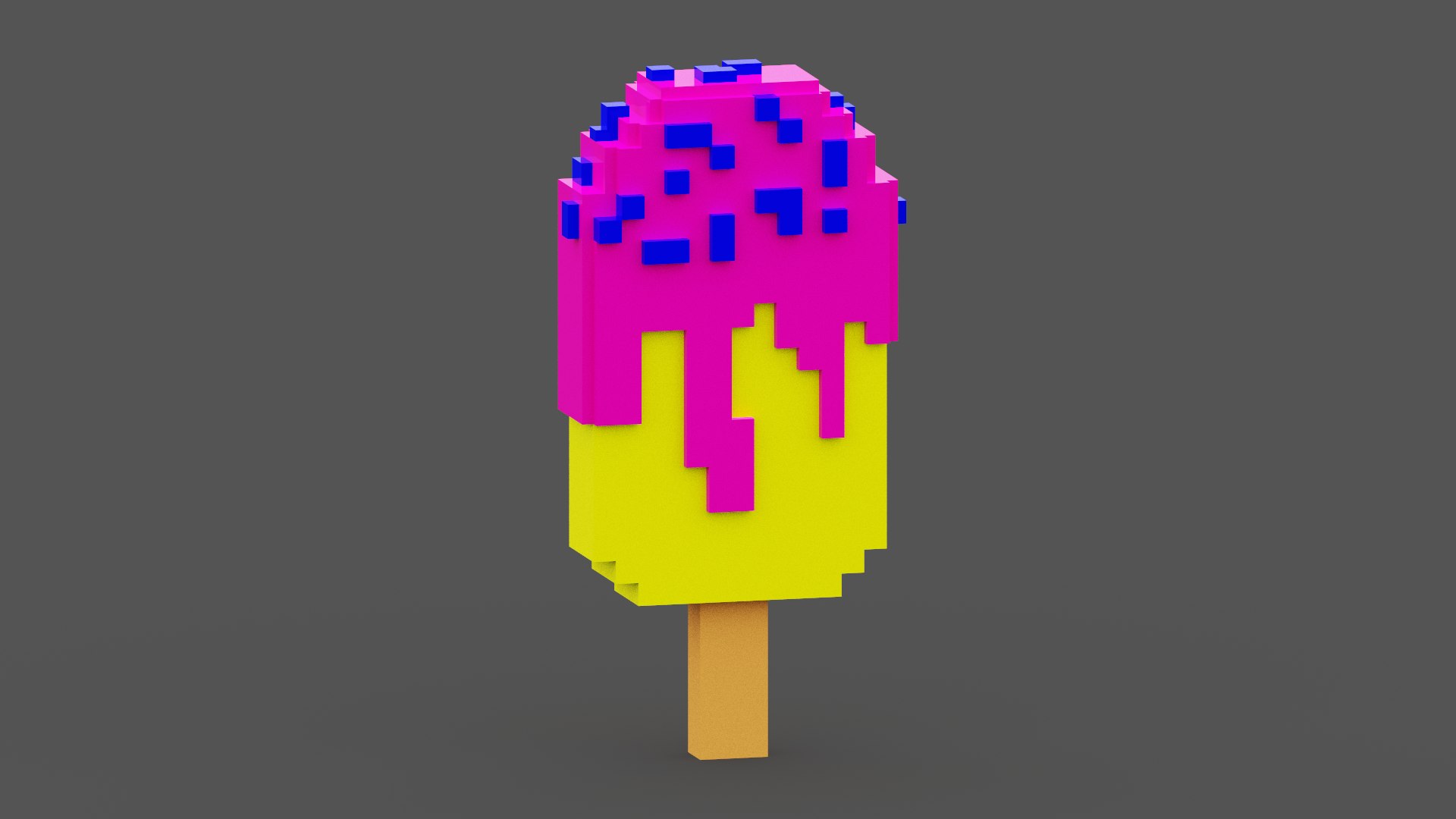 3D Voxel Ice Cream - TurboSquid 2068442