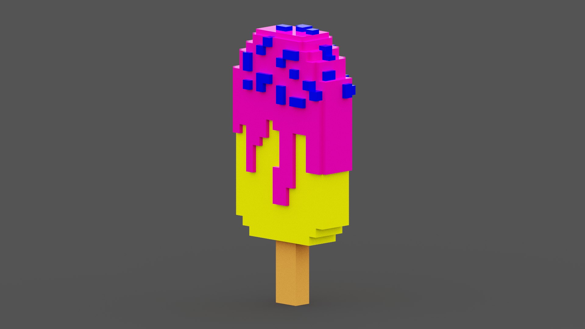 3D Voxel Ice Cream - TurboSquid 2068442