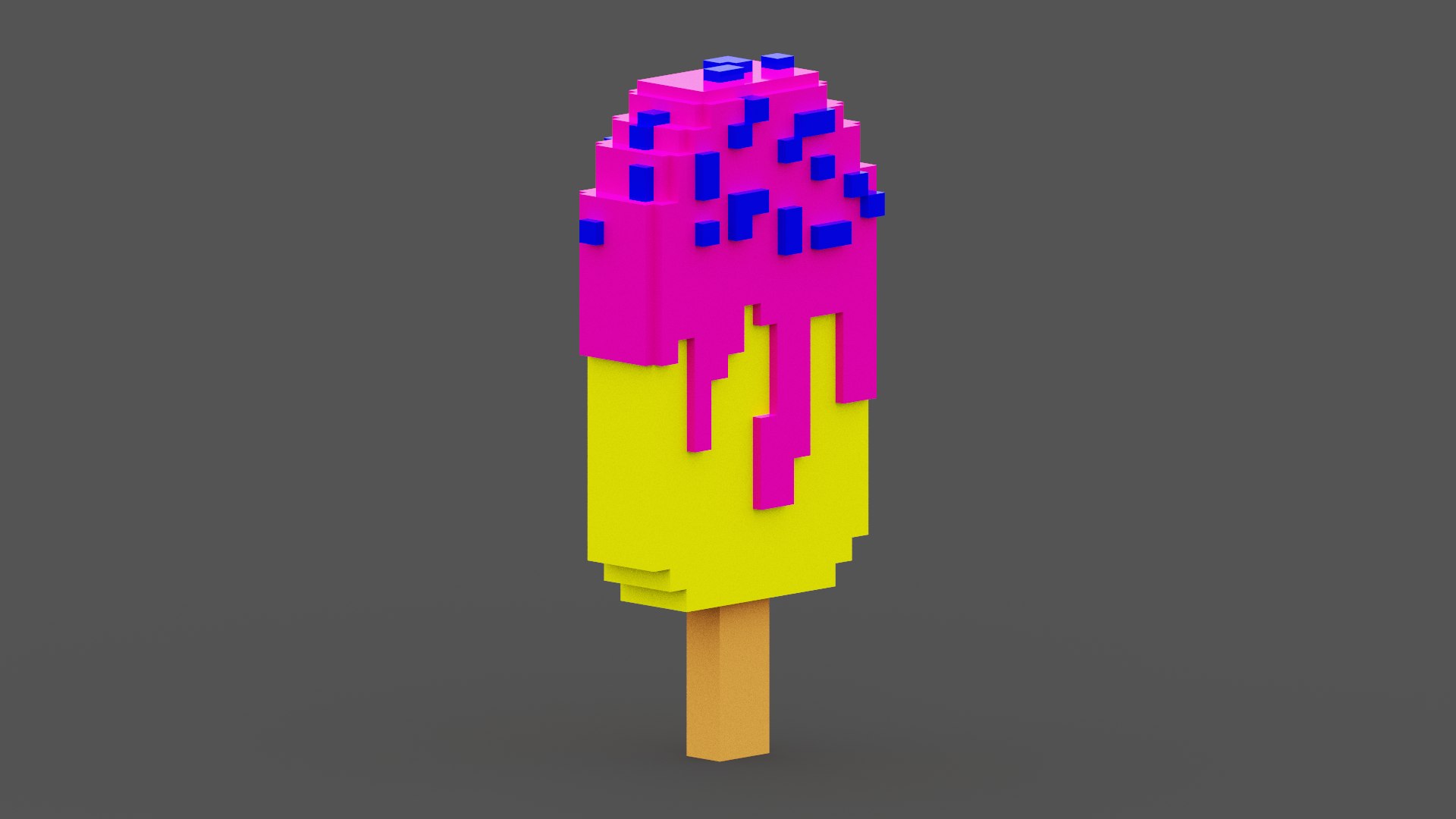 3D Voxel Ice Cream - TurboSquid 2068442