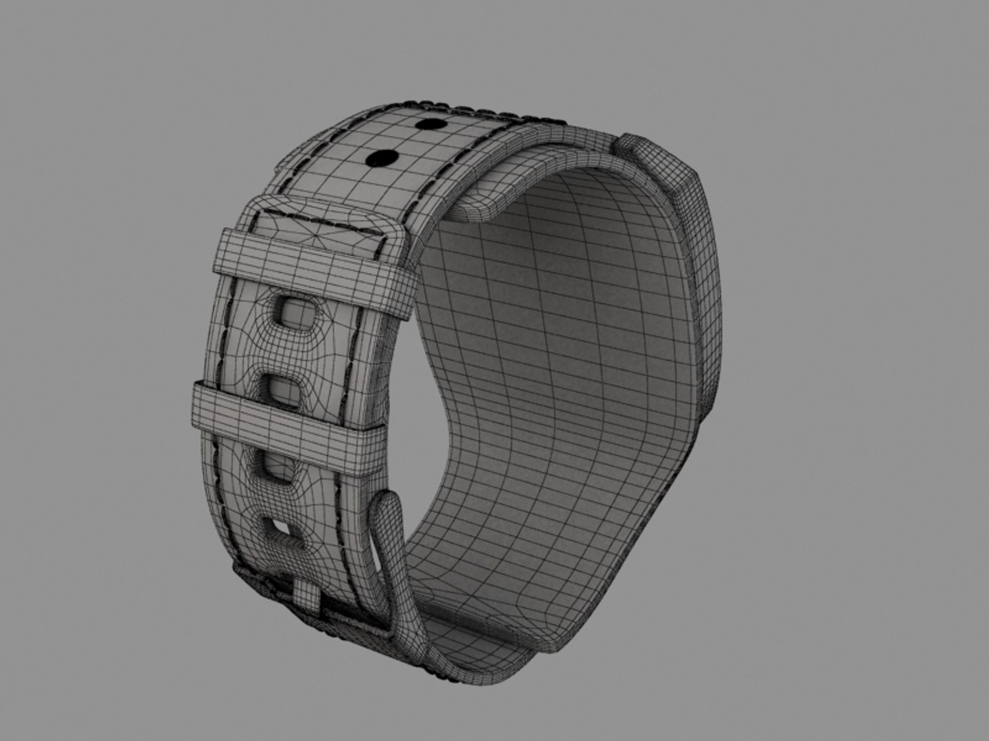 fossil watch male 3d model