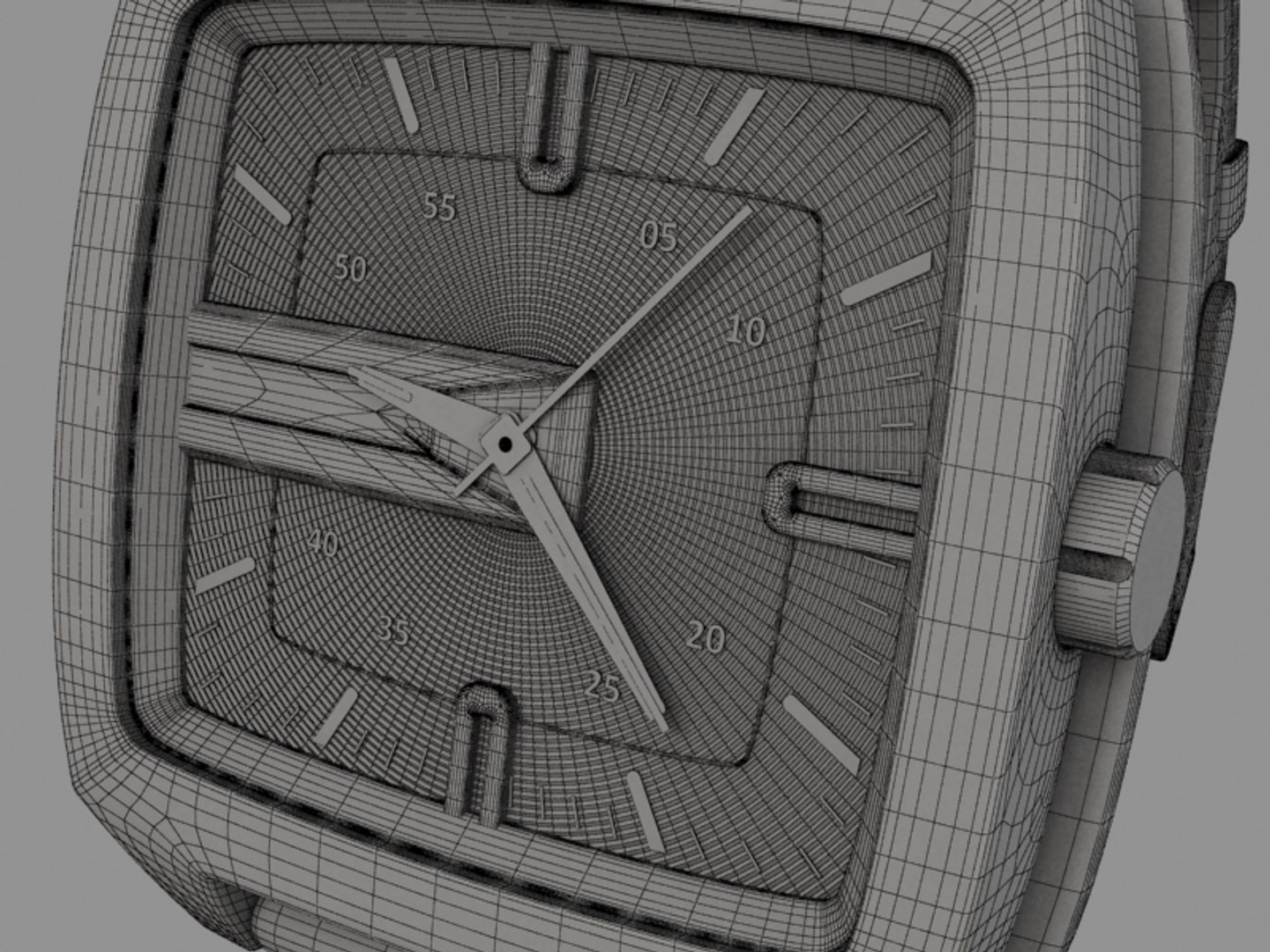 fossil watch male 3d model