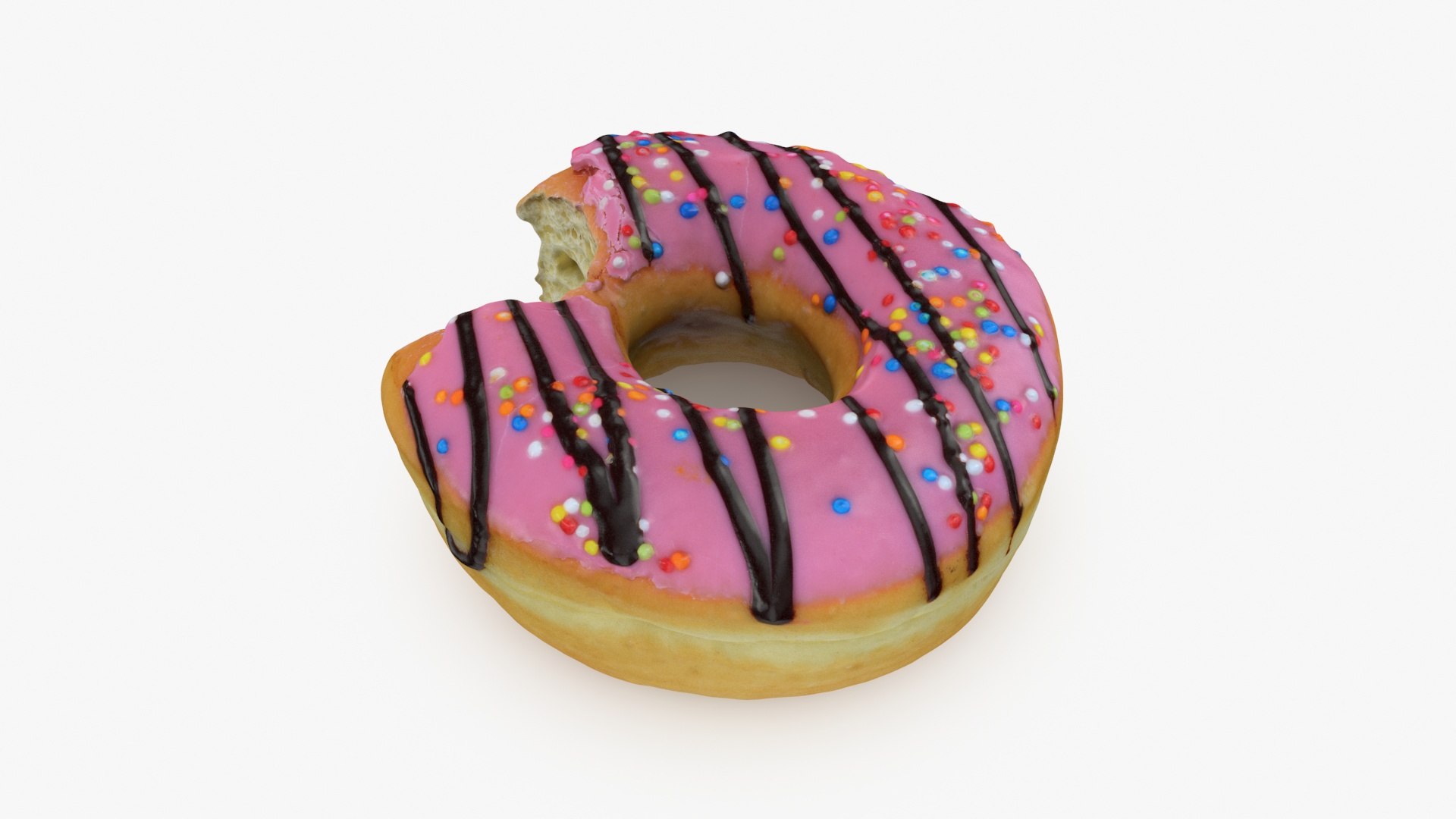 3D Bite Donut 02 - TurboSquid 2192958