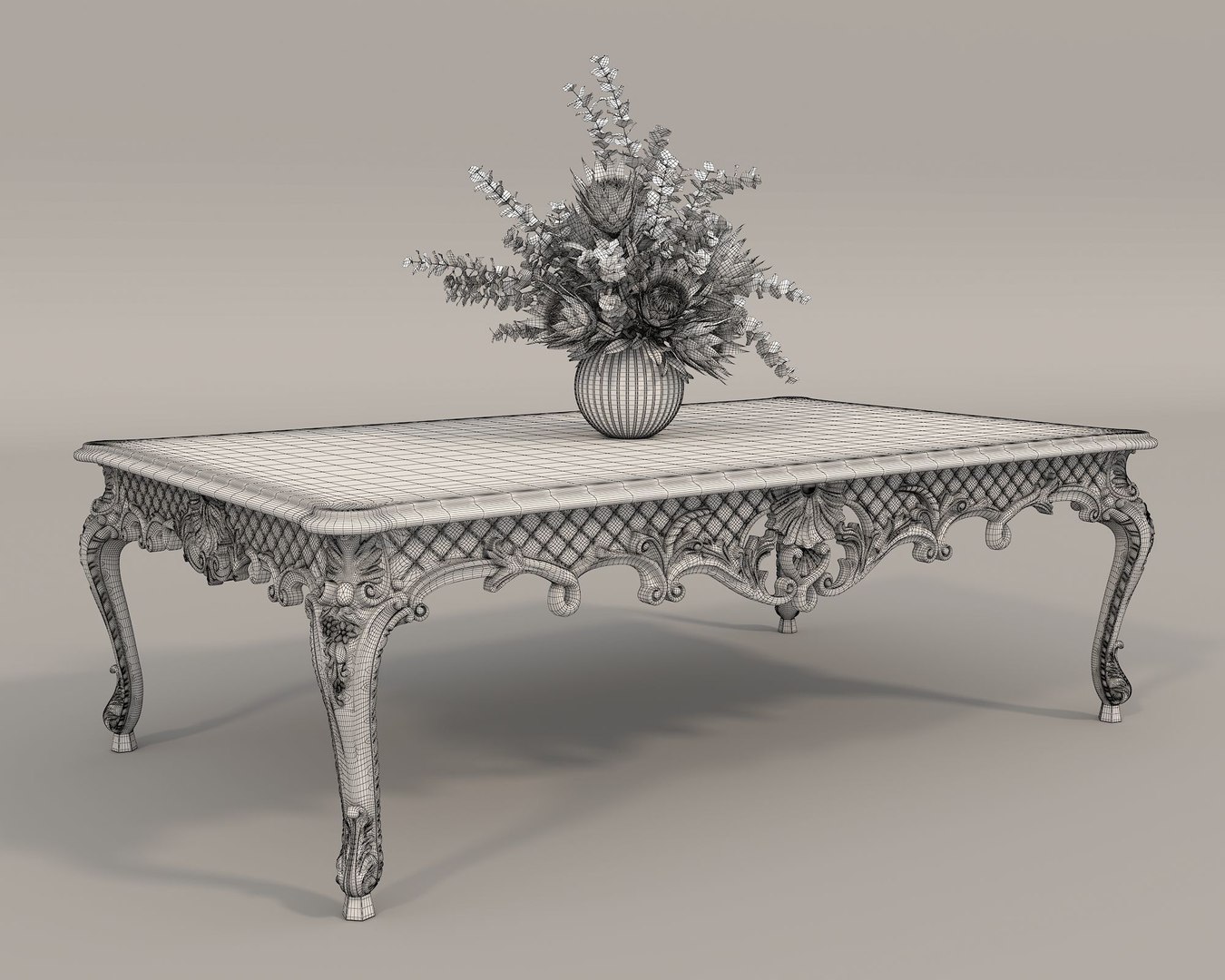Classic European Style Coffee Table And Armchair 24 3D Model ...