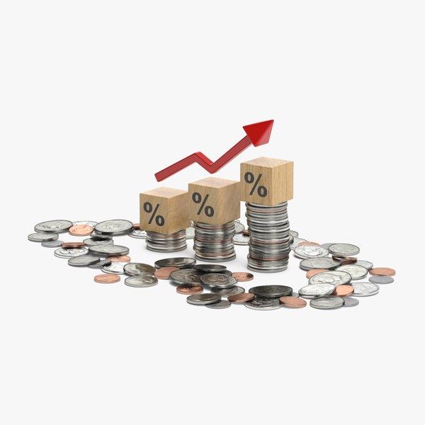 modelo 3d Gráfico de flechas de porcentaje con monedas - TurboSquid 2278930