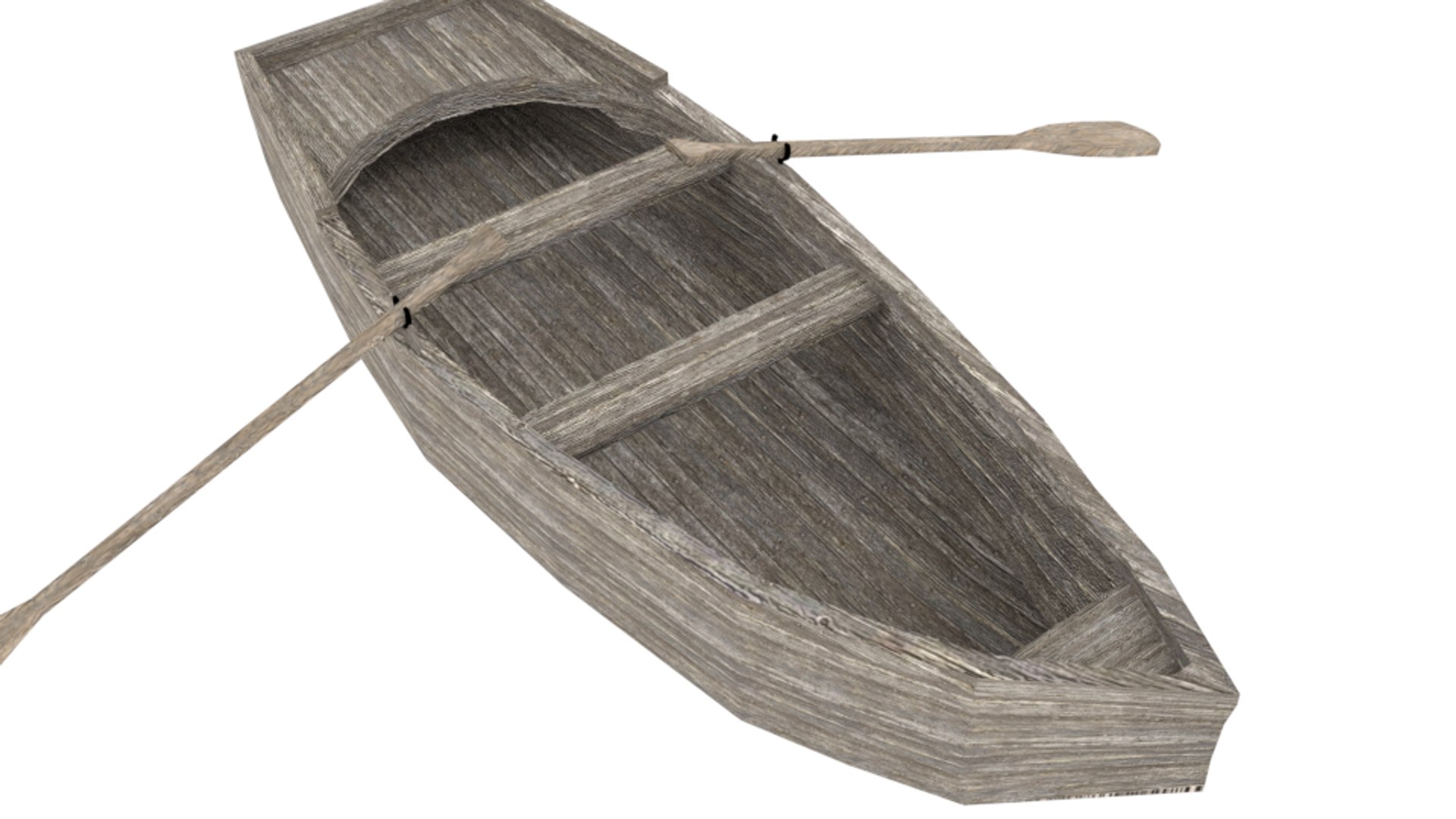 3d boat rowboat model