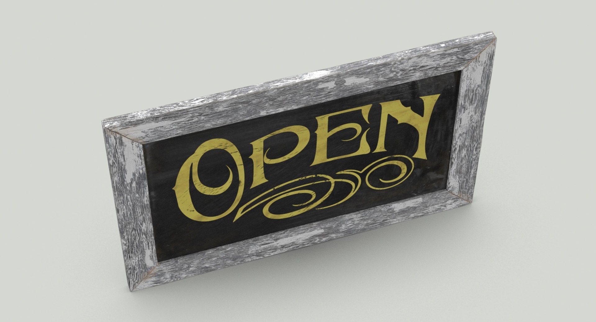 Vintage-open-sign 3D Model - TurboSquid 1246767