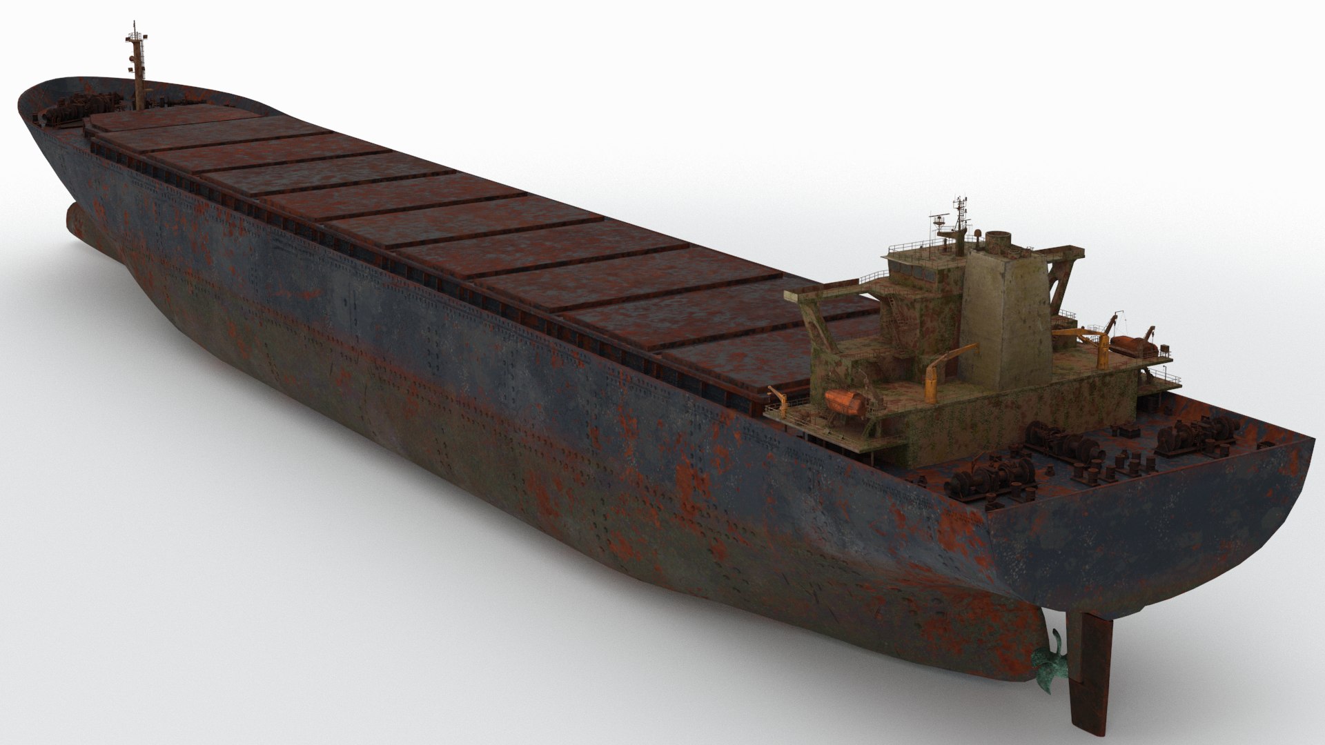 Bulk Carrier Wreck Dynamic Simulation 3D - TurboSquid 2276629