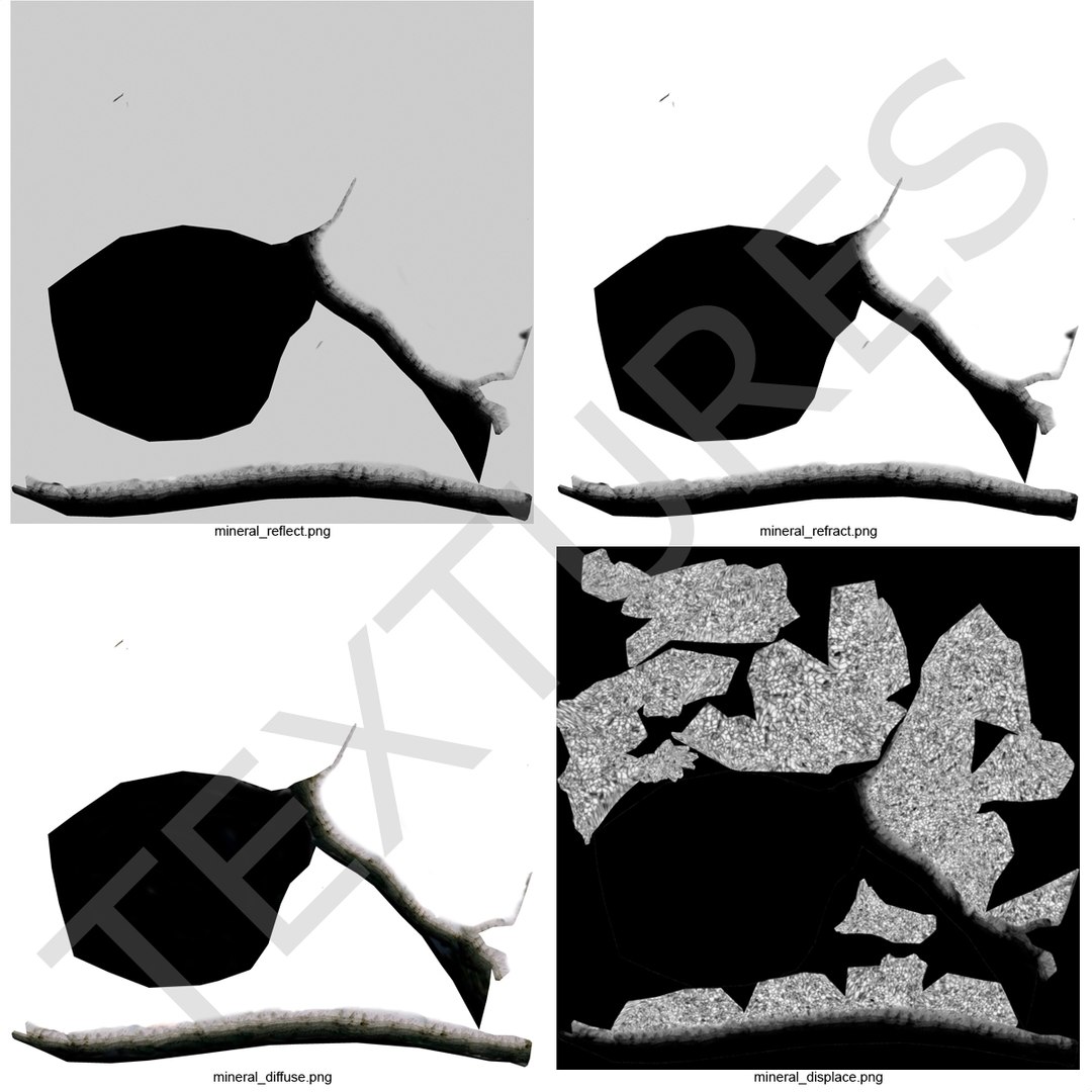 3ds Max Botryoidal Chalcedony Druzy Quartz