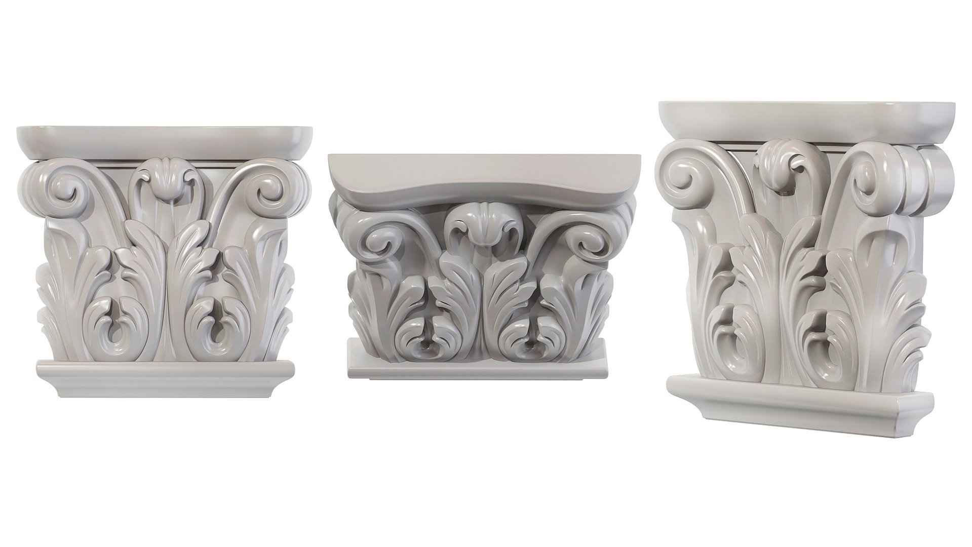 Collection of 10 classic capitals Part1 3D model - TurboSquid 1911279