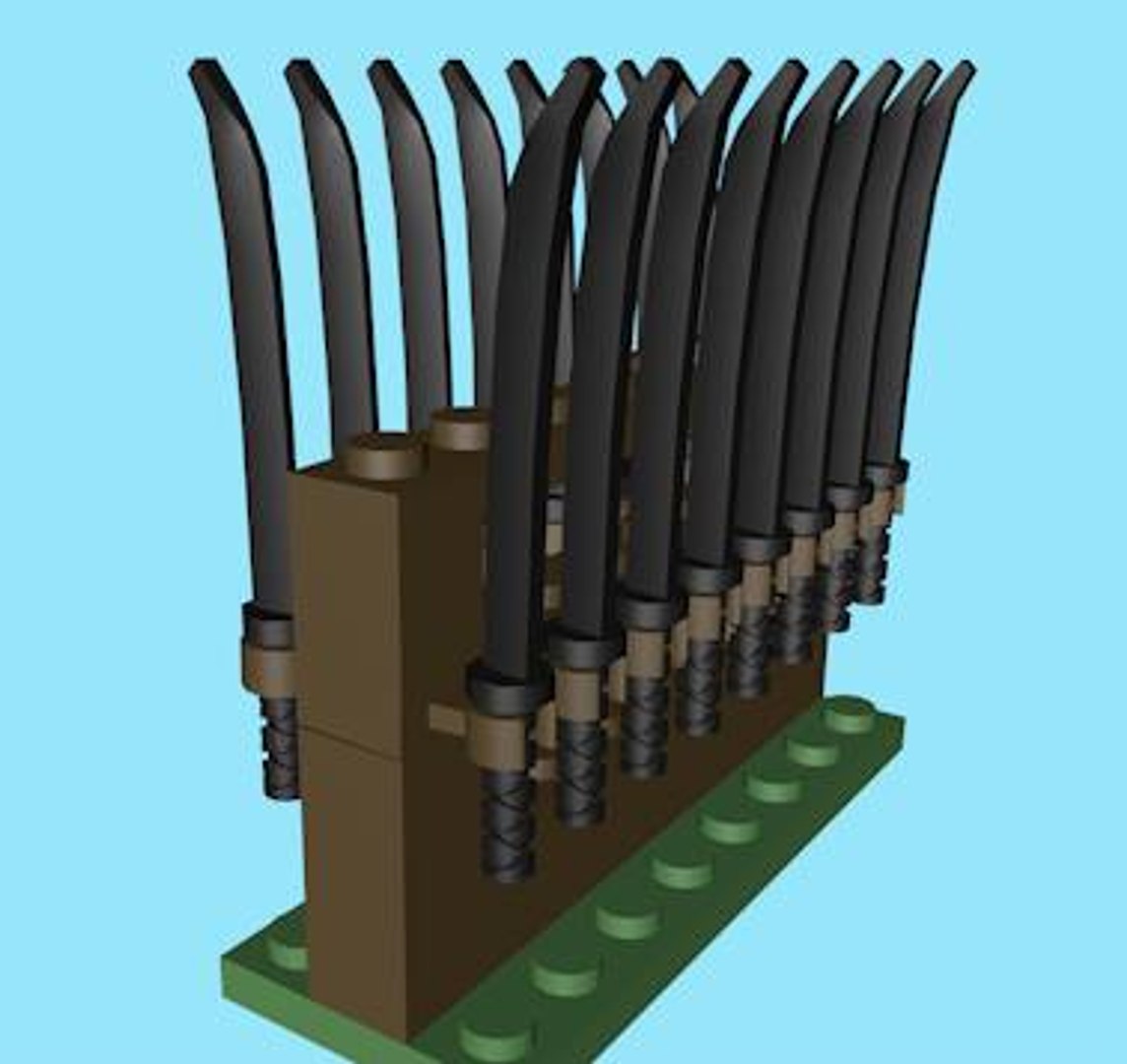 3d Model Of Lego Rack Sameria Sword