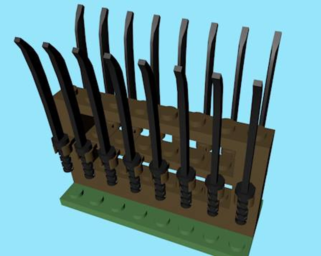 3d Model Of Lego Rack Sameria Sword