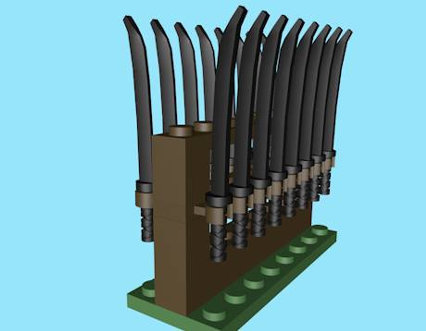 3d Model Of Lego Rack Sameria Sword