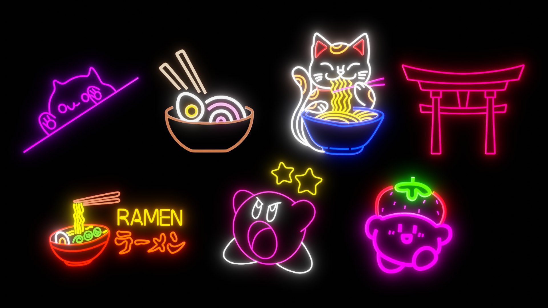 3D Japan Neon Signs - TurboSquid 2403758
