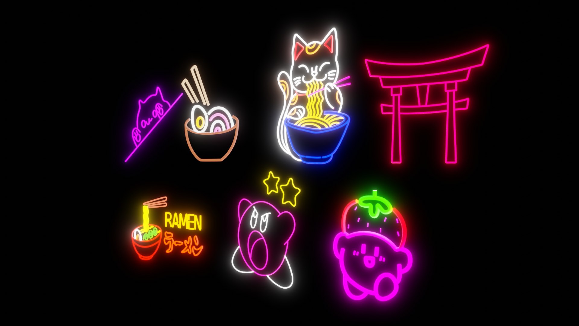 3D Japan Neon Signs - TurboSquid 2403758