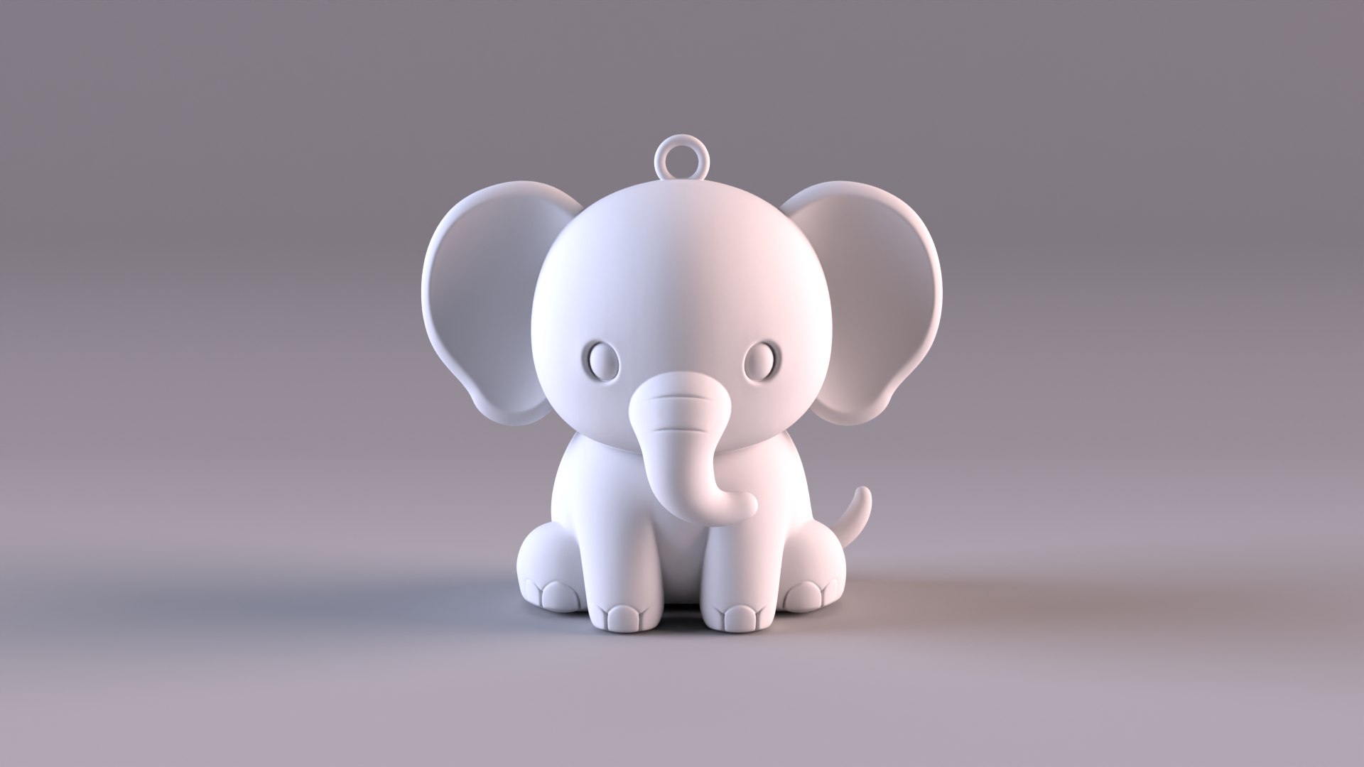 3D Model Baby Elephant Keychain Cute 3D STL File For Kids And Animal ...