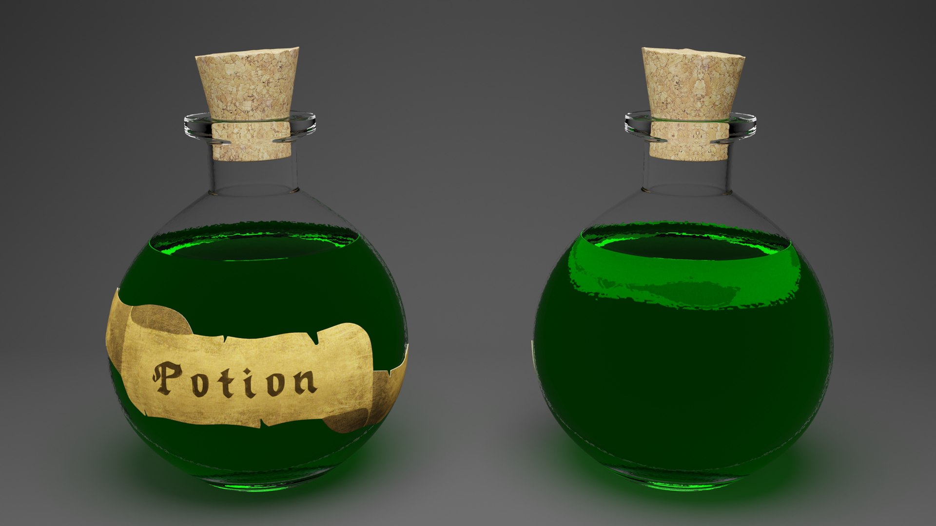 3D Potion In Glass Jar - TurboSquid 2017589