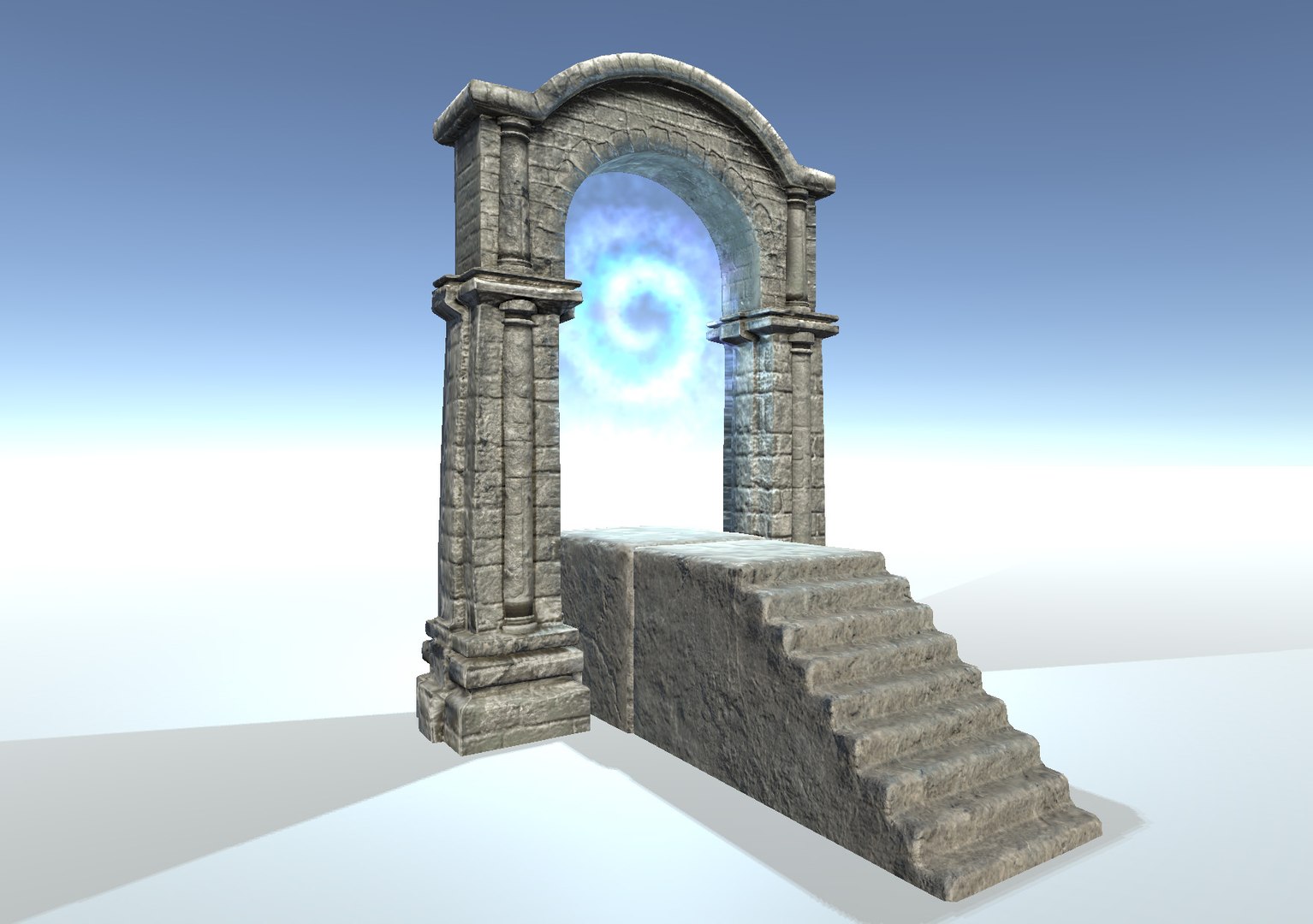 3d model stone gate