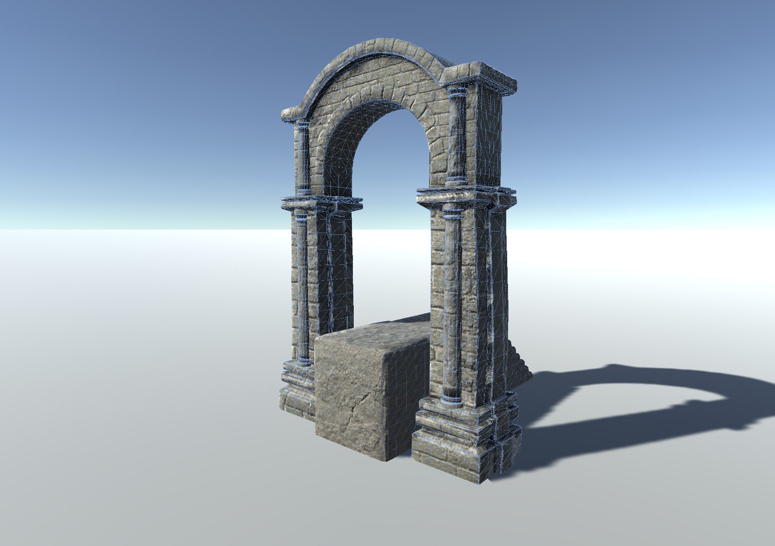 3d model stone gate