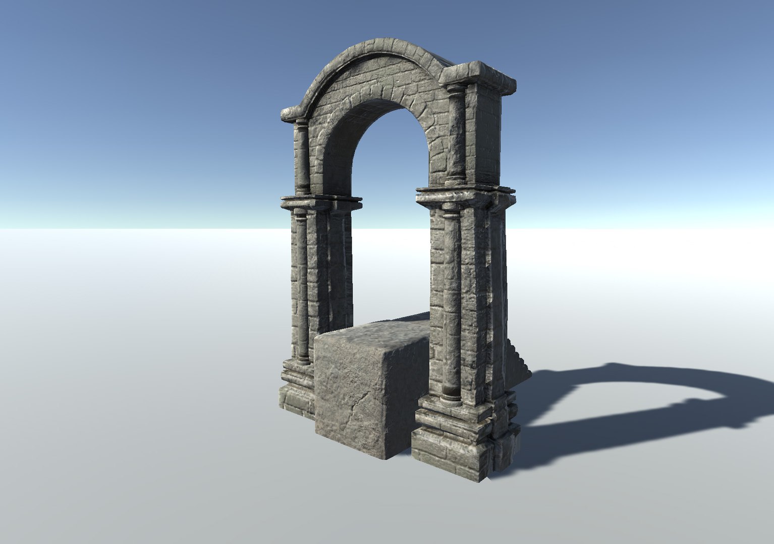 3d model stone gate