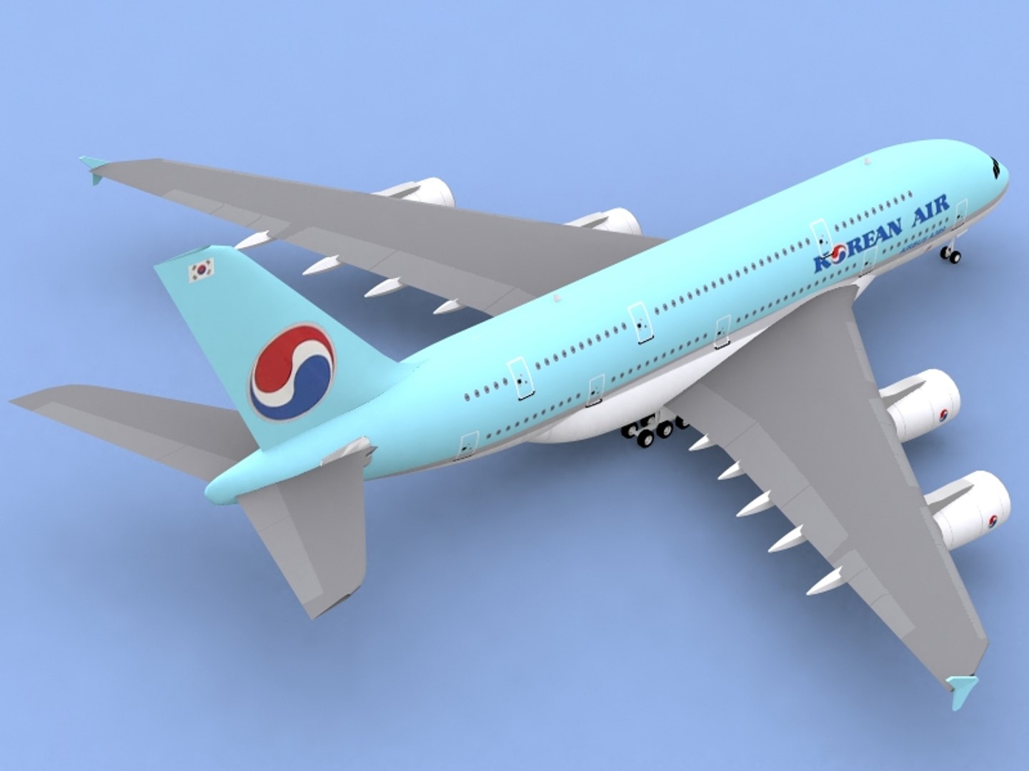 Airbus A380-800 Korean Air A380 3d Model