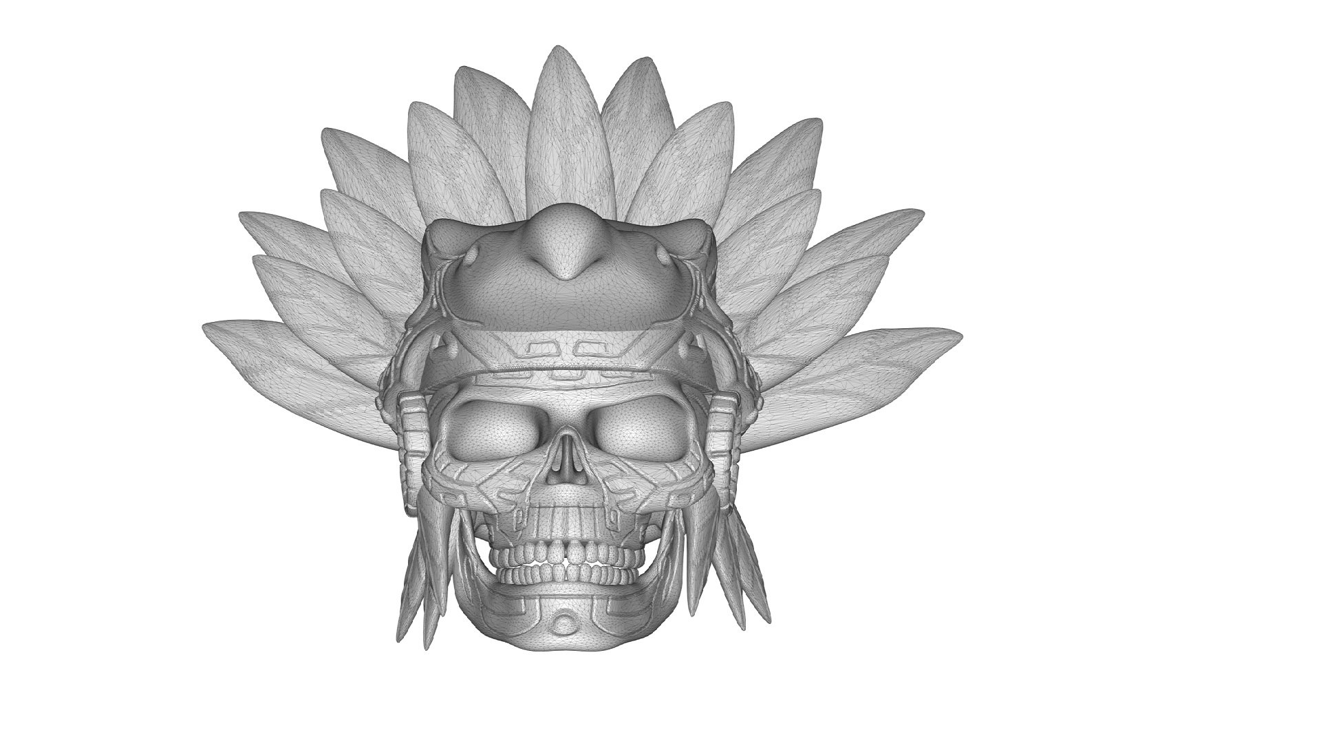 Eagle Aztec Skull 3D Model - TurboSquid 2092188