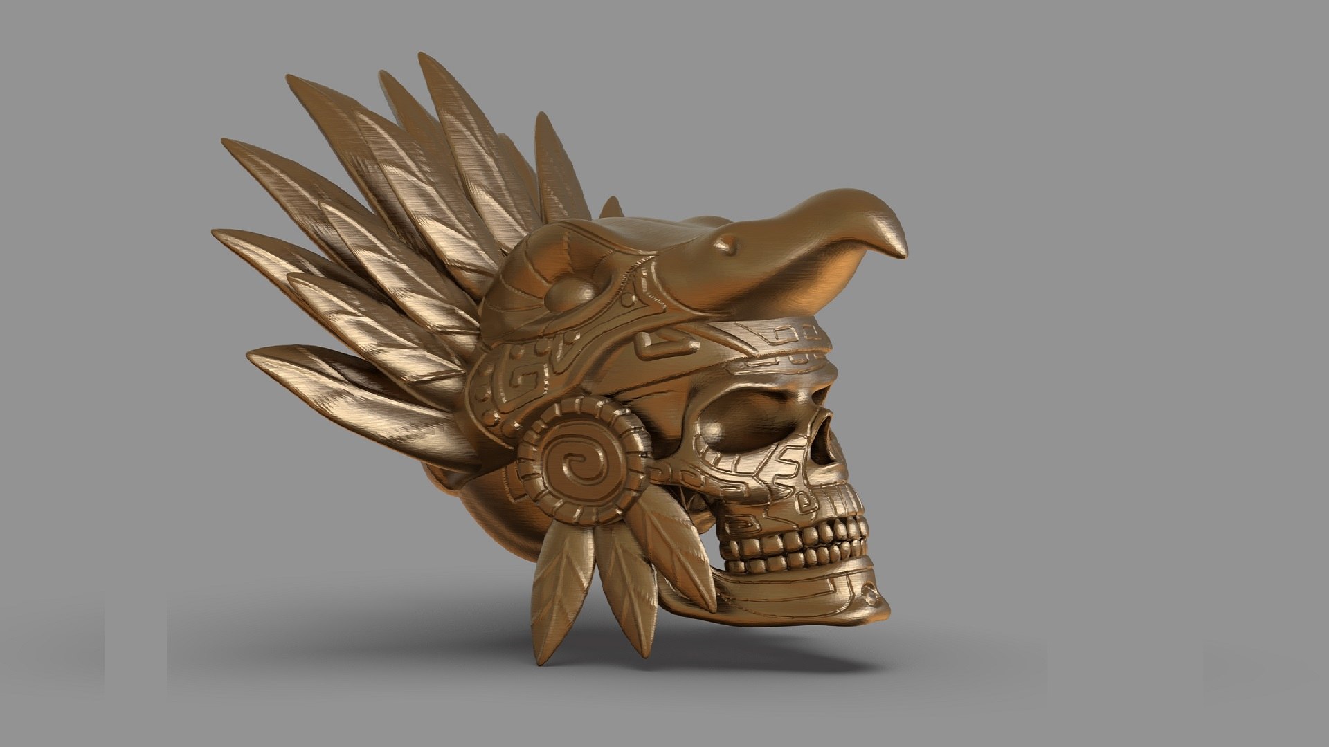 Eagle Aztec Skull 3D Model - TurboSquid 2092188