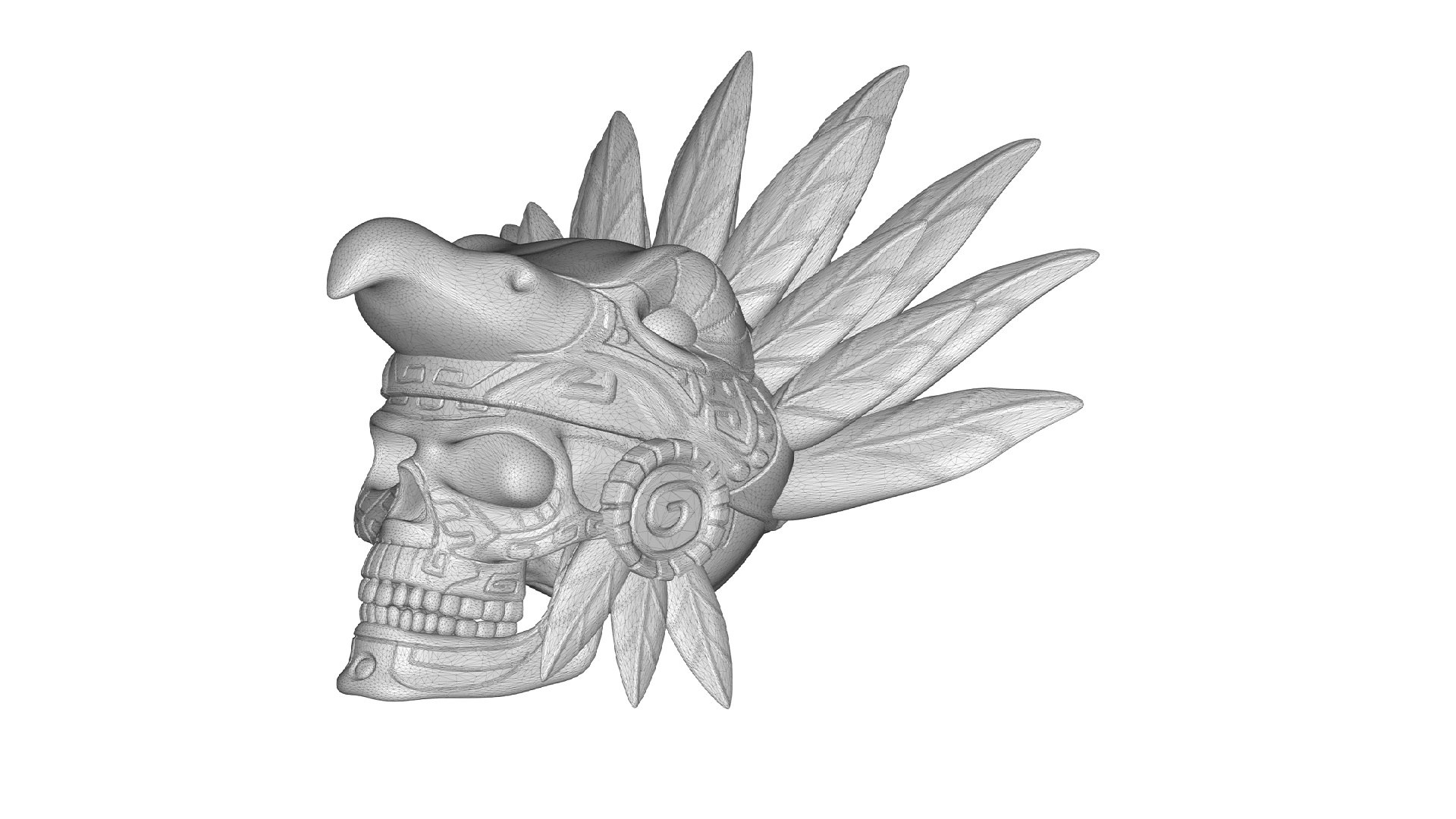 Eagle Aztec Skull 3D Model - TurboSquid 2092188