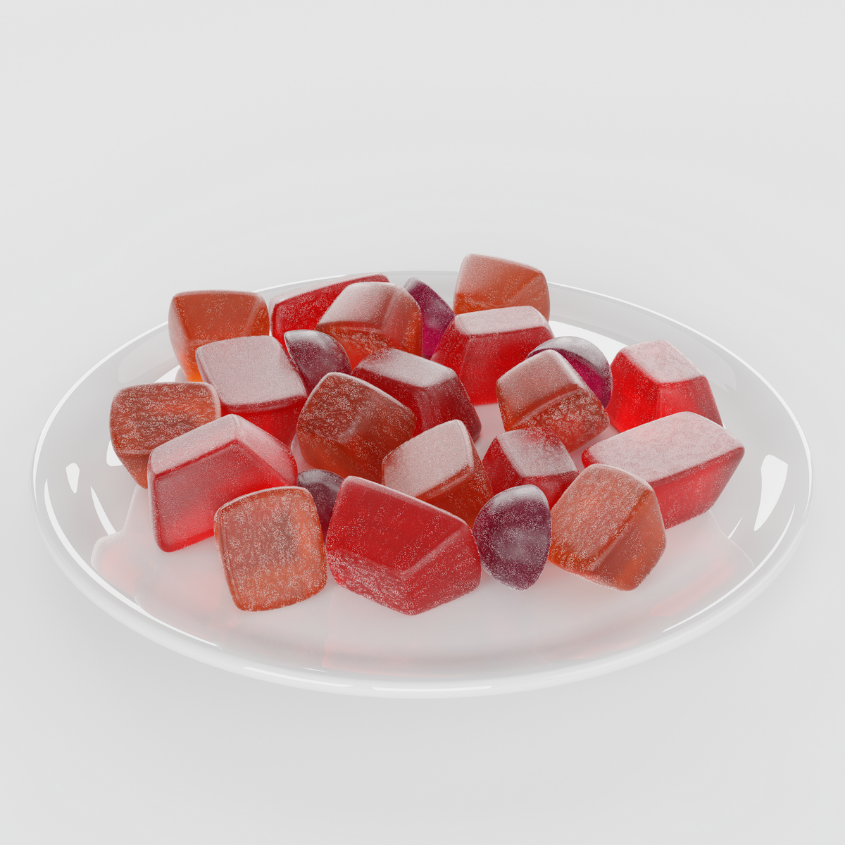 3D red orange cherry marmalade model - TurboSquid 1351894