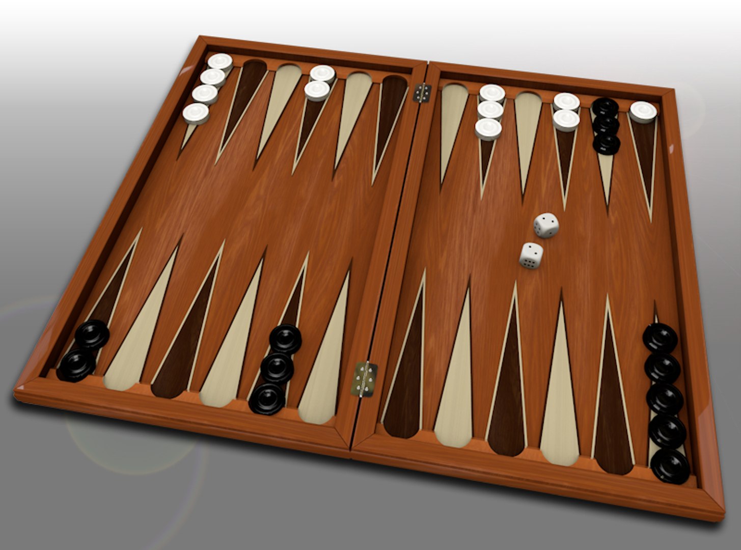 backgammon set board obj