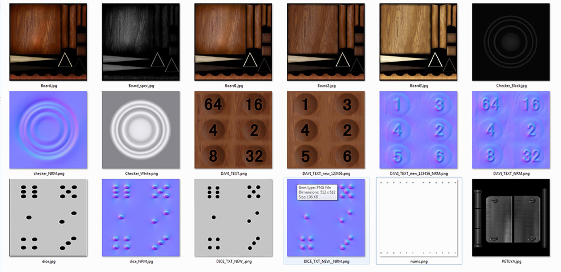 backgammon set board obj