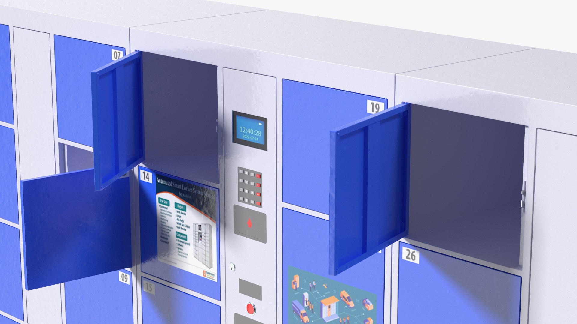 3D Automatic System Key Supermarket Blue - TurboSquid 2139437