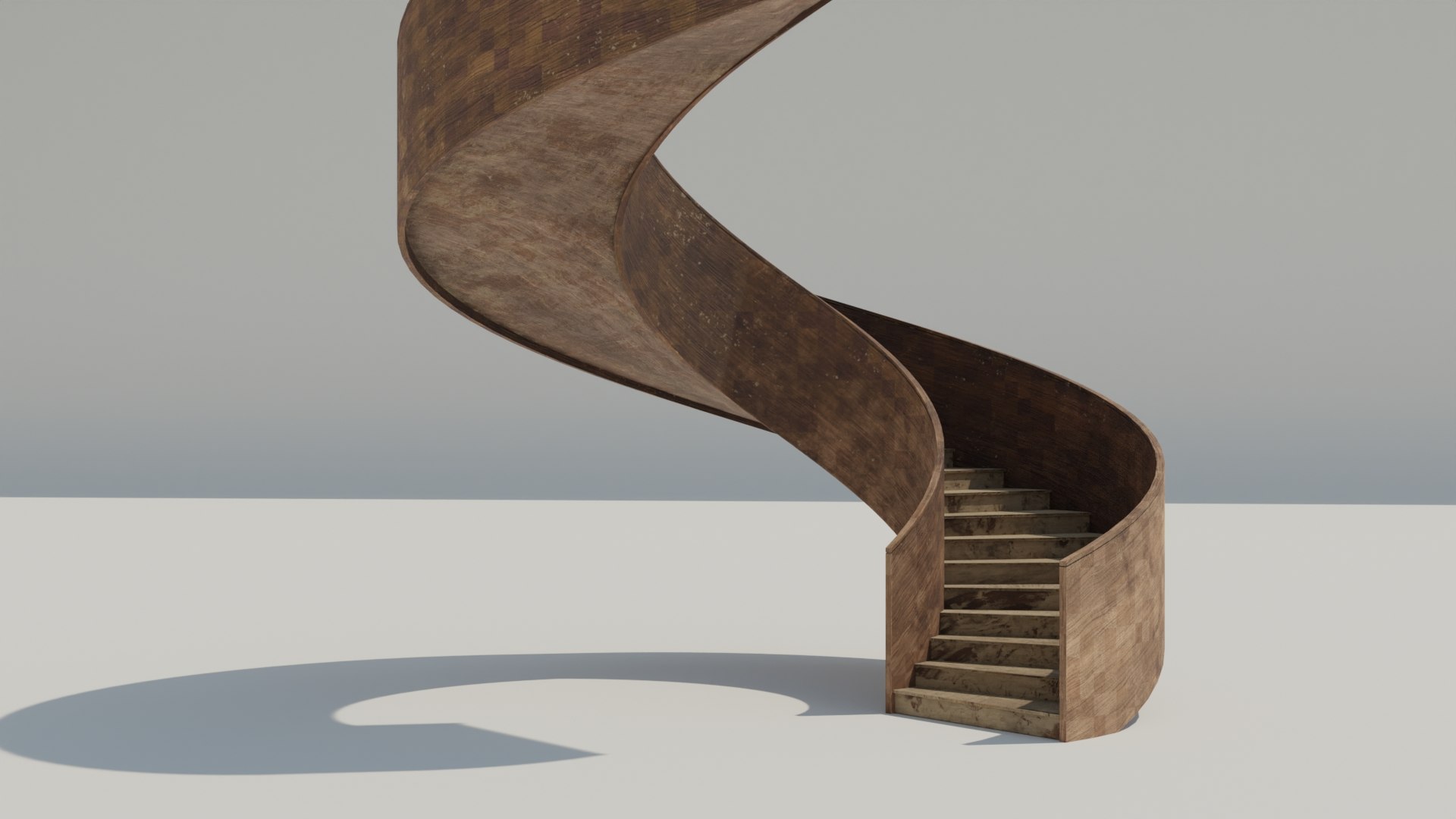 Wooden Stairway 3D Model - TurboSquid 2033373