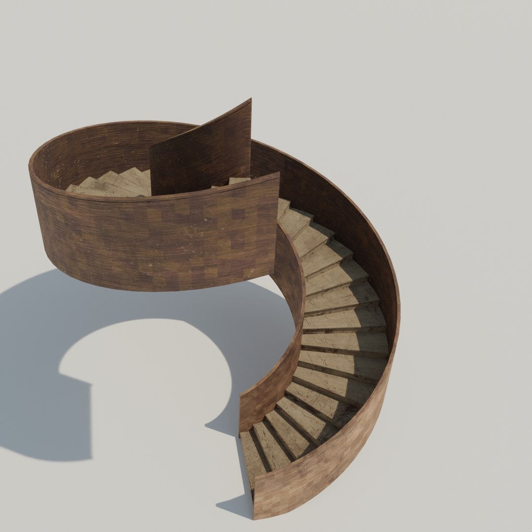 Wooden Stairway 3D Model - TurboSquid 2033373